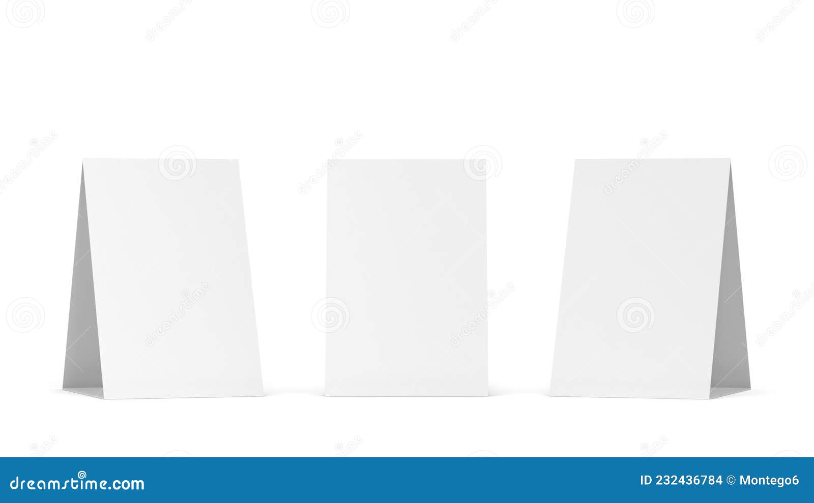 Blank Table Tent Card Mockup Stock Illustration - Illustration of ...