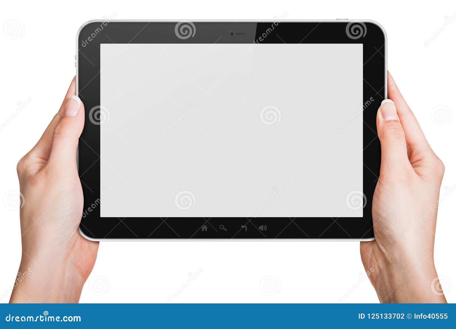 Blank Tablet Screen Isolated on White Stock Photo - Image of technology ...
