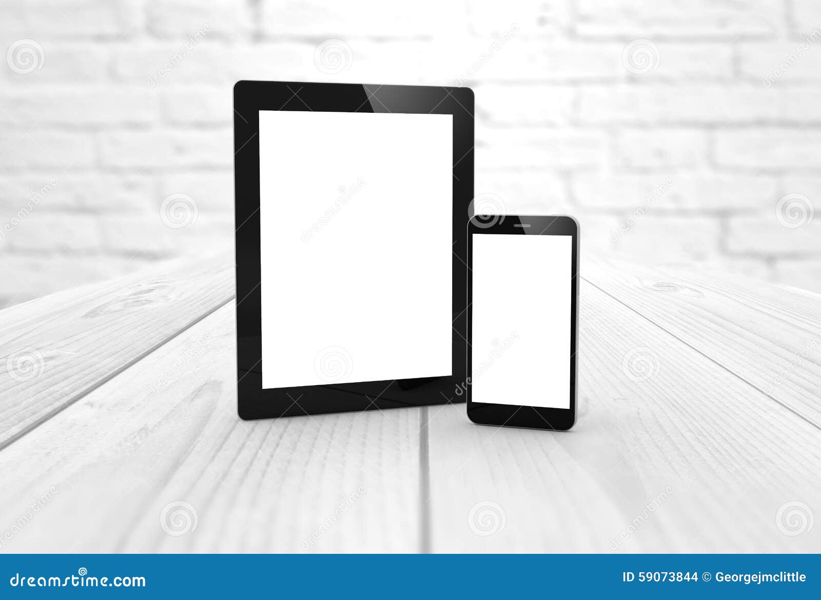 Blank Tablet and Smart Phone Stock Illustration - Illustration of ...