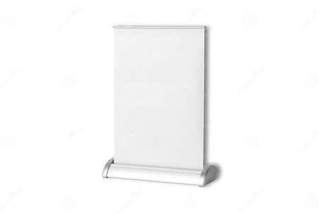 Blank Tabletop Menu Stand Mockup Isolated on White Background. Stock ...