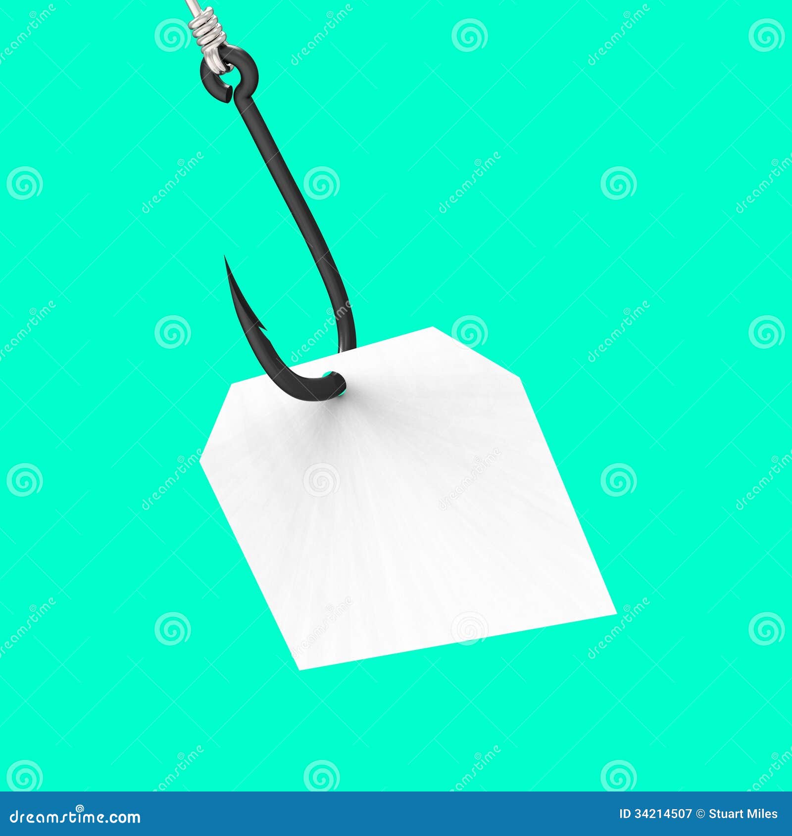 Blank Tag on Hook Shows Empty Copy Space Copyspace Stock Illustration ...