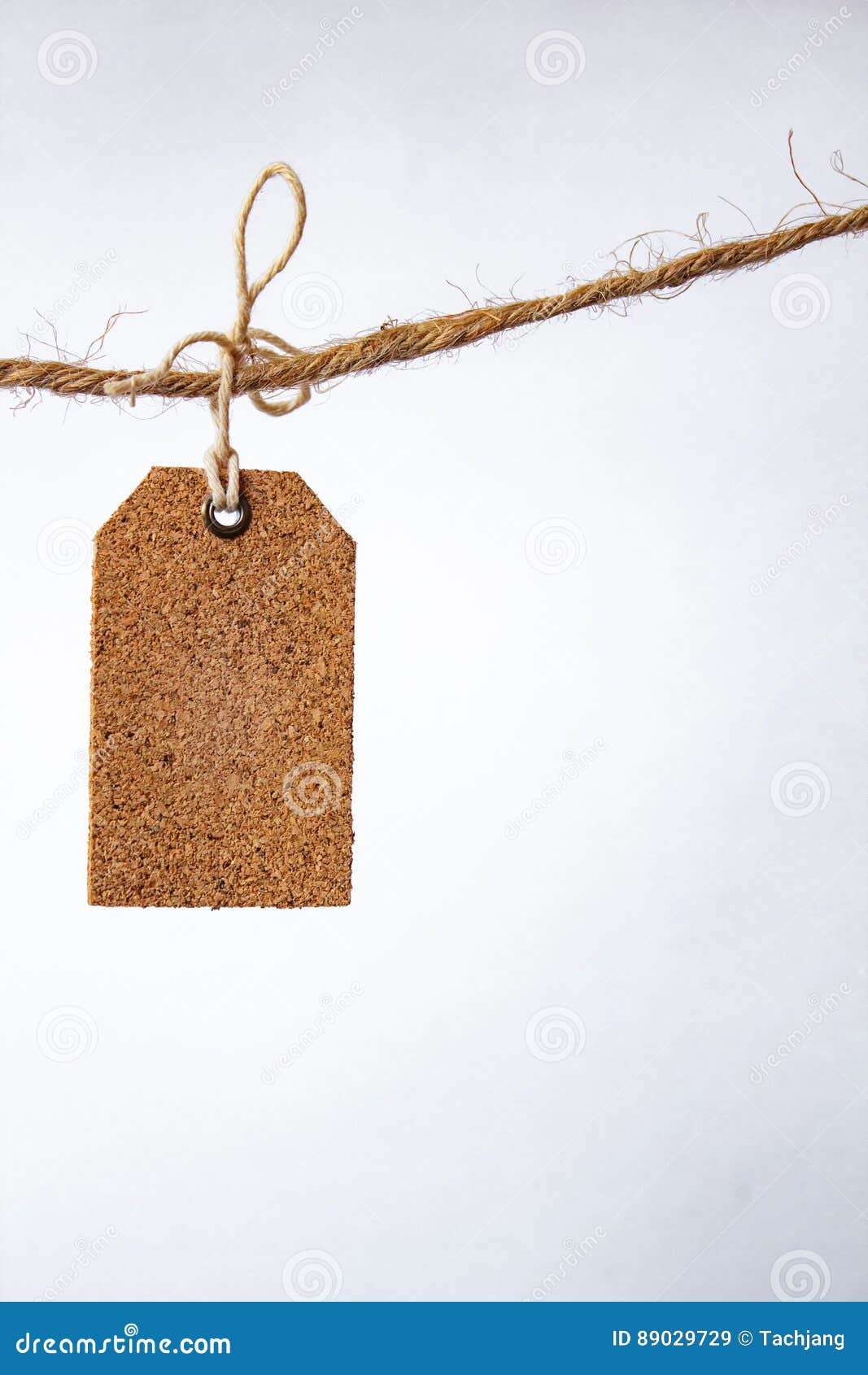 Blank Tag with String, Price Tag, Gift Tag. Stock Image - Image of ...
