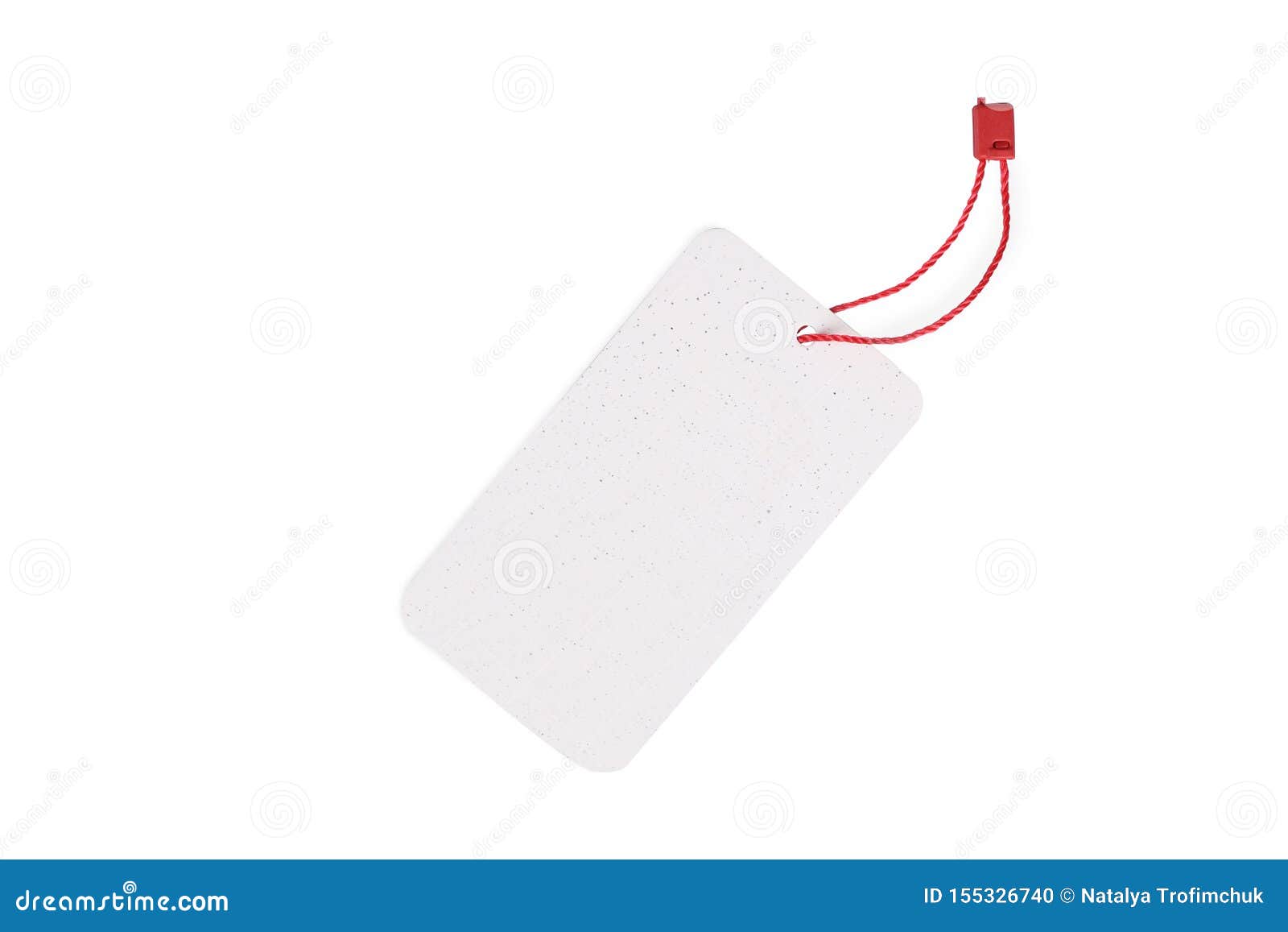 Blank Tag Tied with Red String Isolated on White Background Stock Photo ...