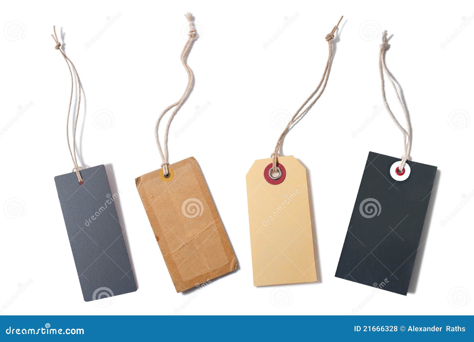Blank tag tied with string stock photo. Image of price - 21666328