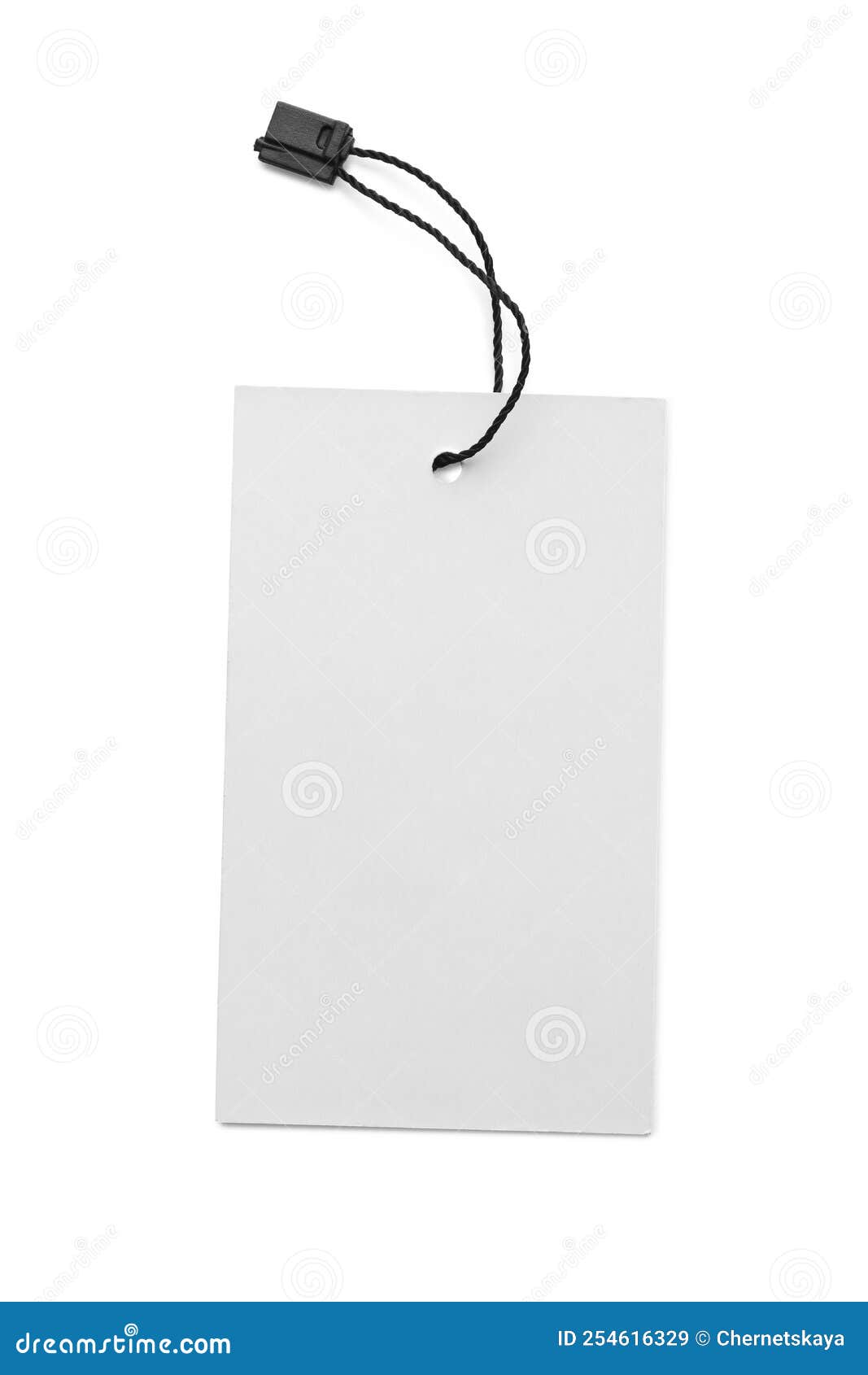 Blank Tag on White Background, Top View. Space for Text Stock Image ...