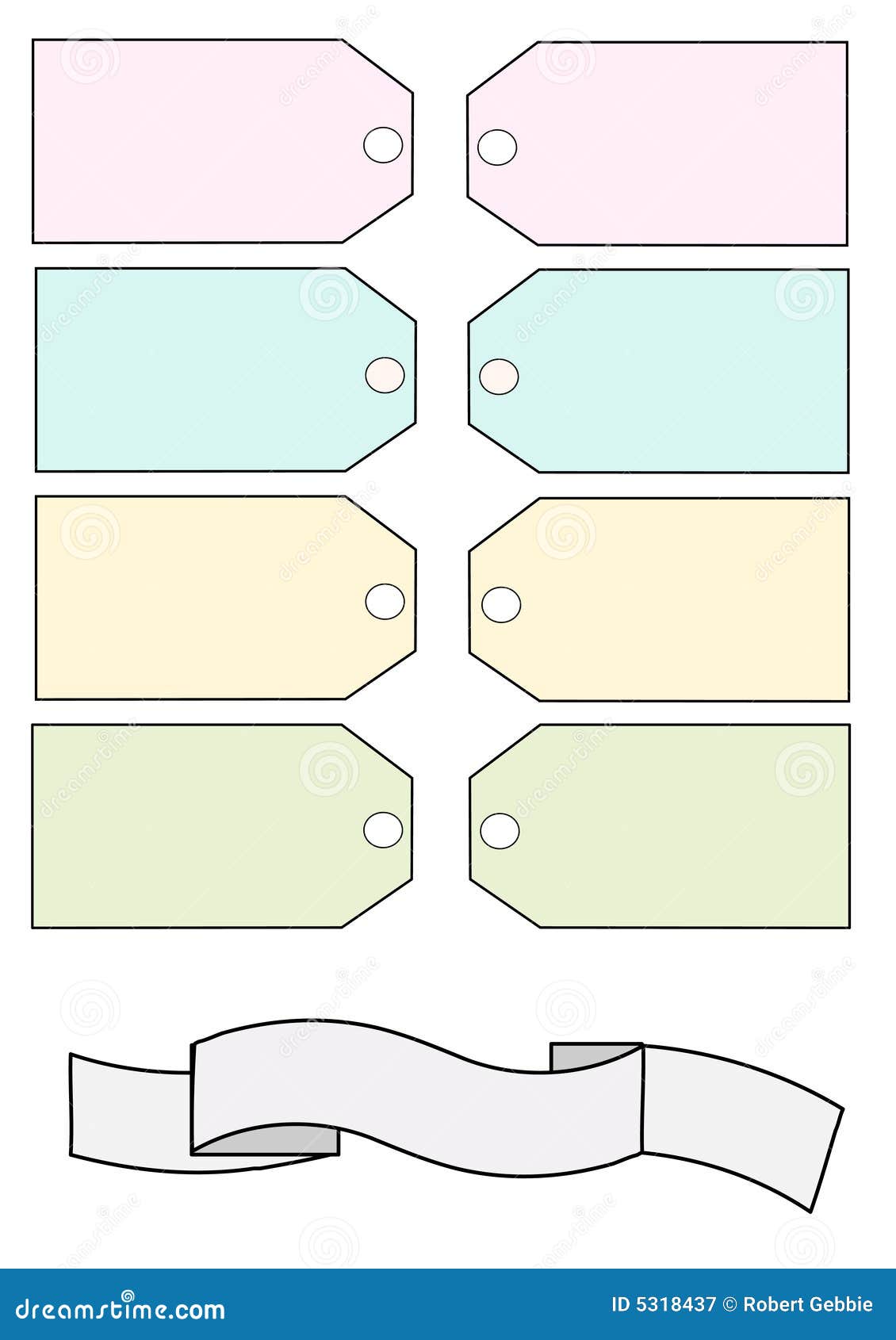 Blank Tags stock vector. Illustration of green, present - 5318437