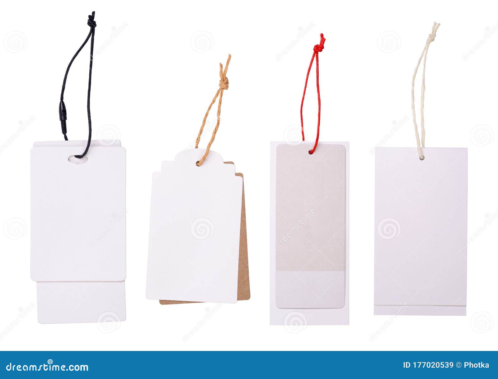 Blank Tags Isolated on White Background Stock Image - Image of label ...