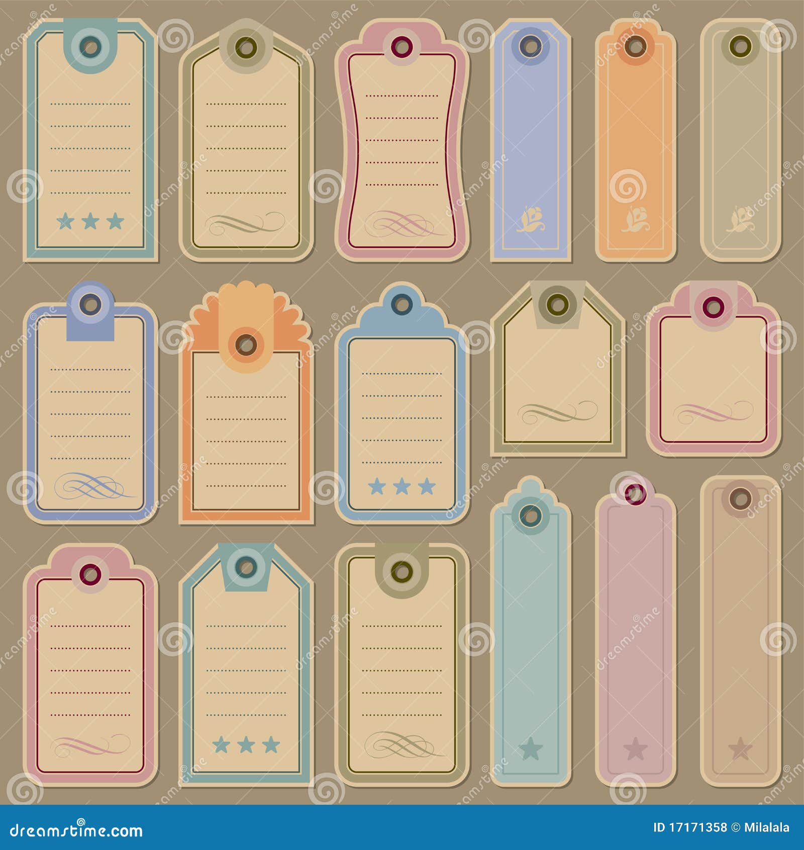 Blank tags set (vector) stock vector. Illustration of background - 17171358