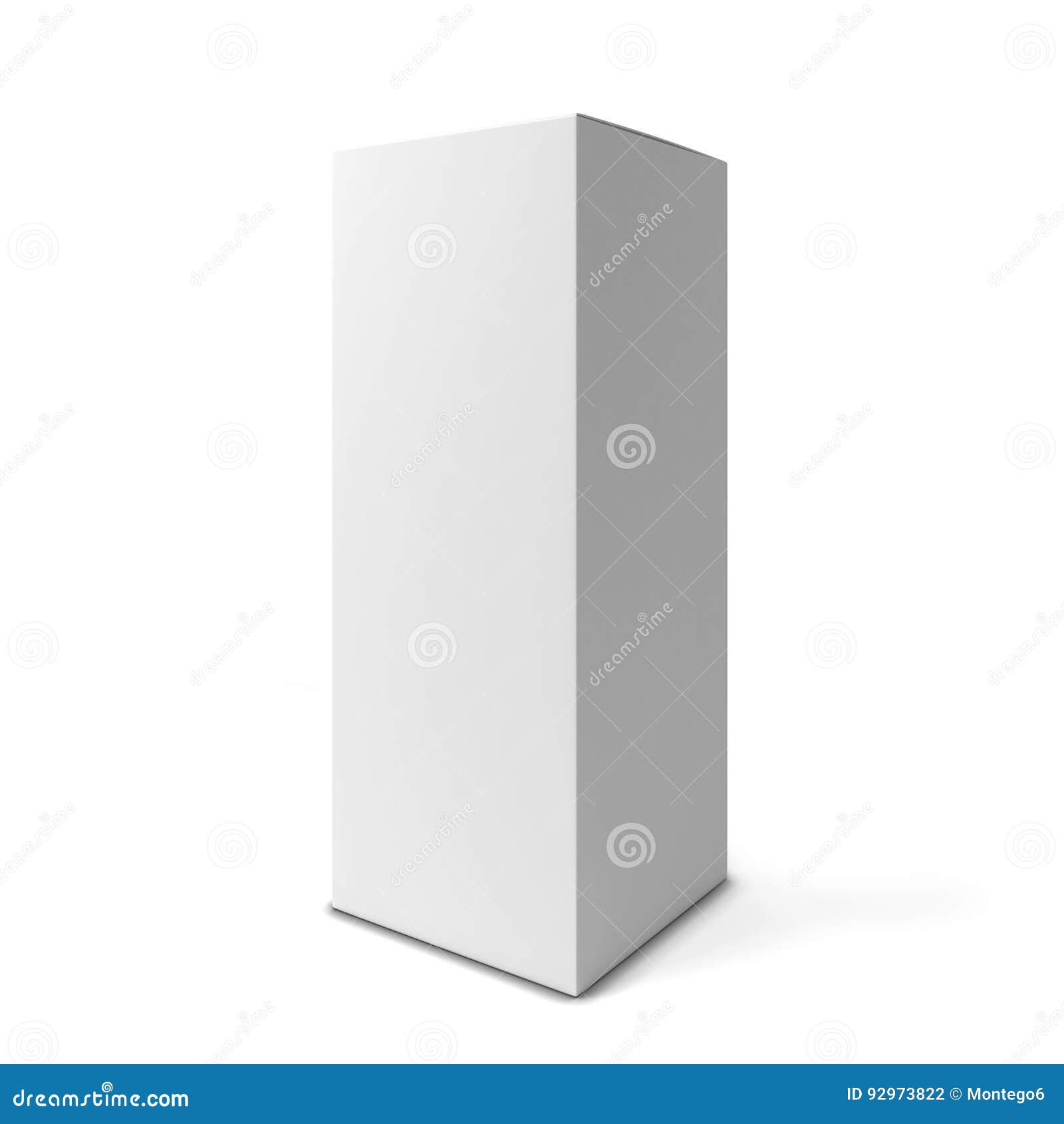 Blank tall box stock illustration. Illustration of isolated - 92973822