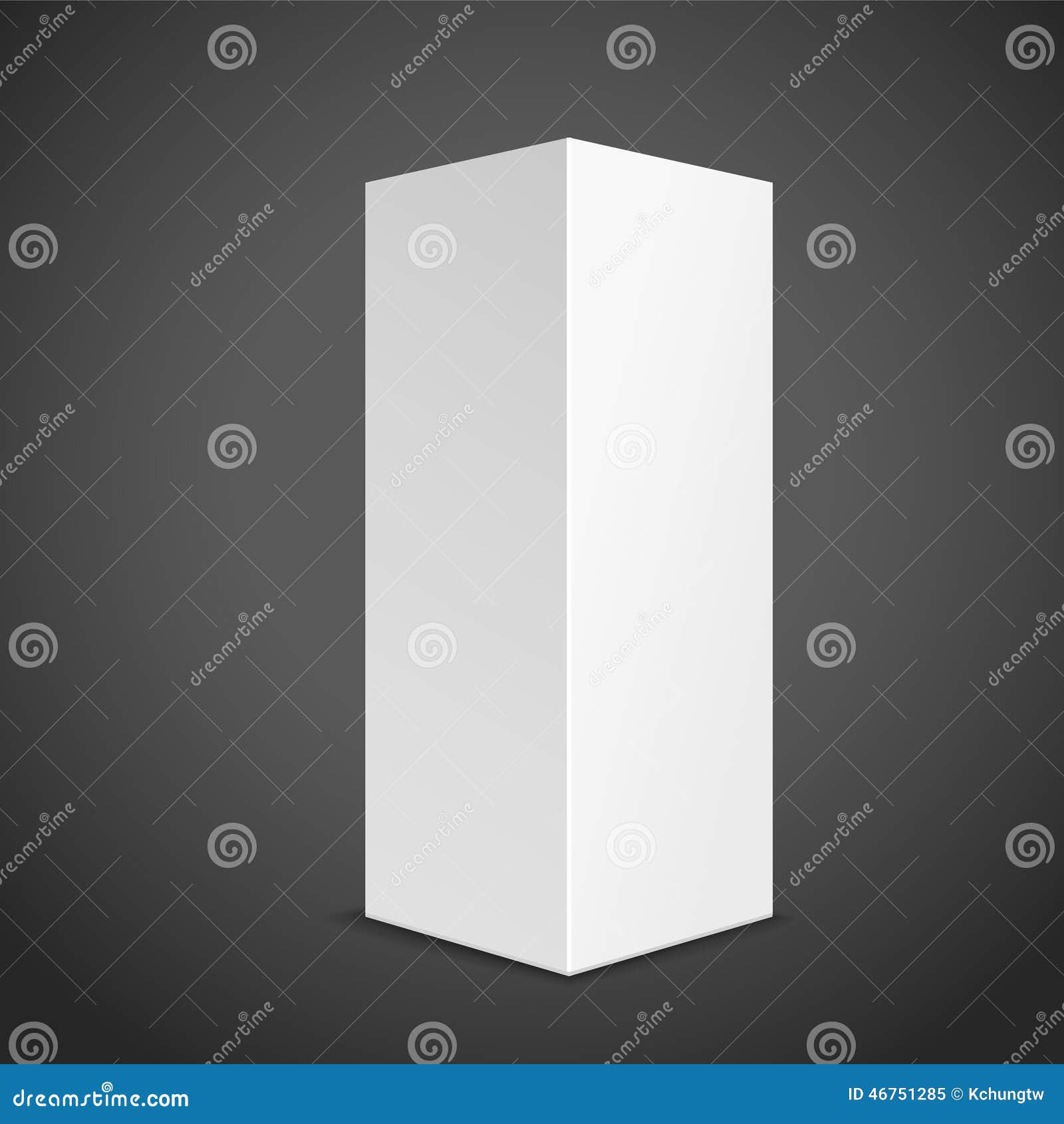 Blank tall box stock vector. Illustration of inside, product - 46751285