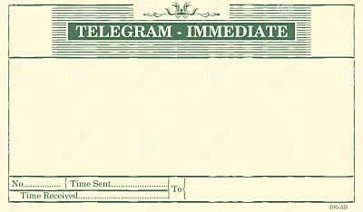 Blank telegram stock vector. Illustration of memory, postal - 97228203