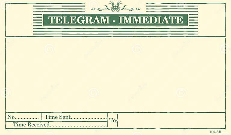 Blank telegram stock vector. Illustration of memory, postal - 97228203
