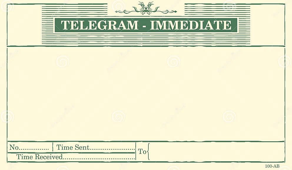 Blank telegram stock vector. Illustration of memory, postal - 97228203