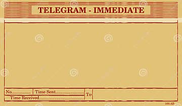 Blank telegram stock vector. Illustration of greeting - 97228249