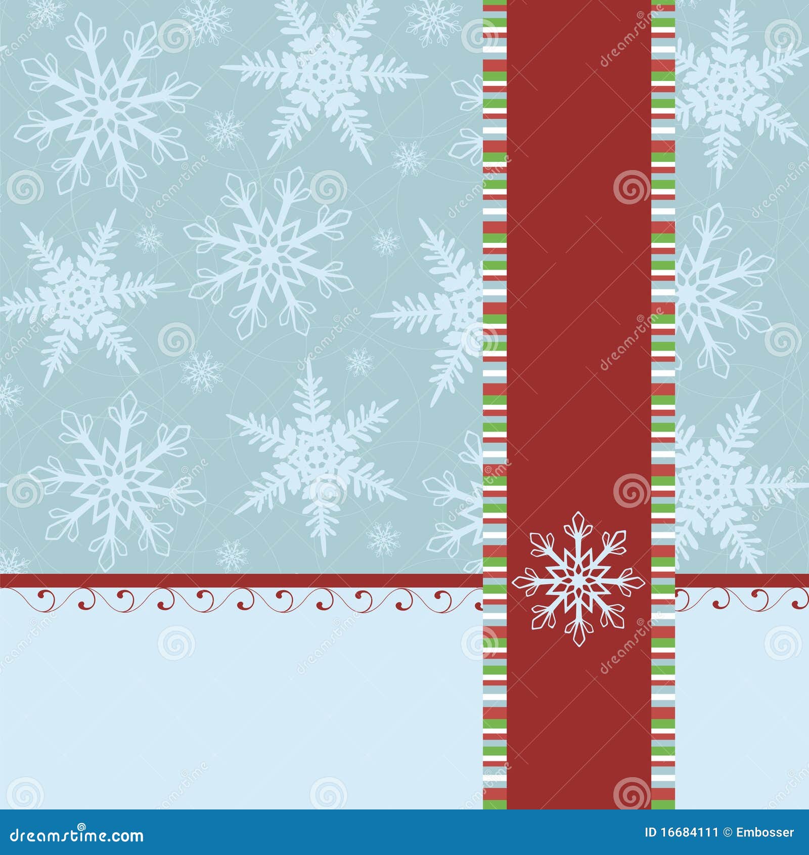 Blank Template for Christmas Greetings Card Stock Vector - Illustration ...