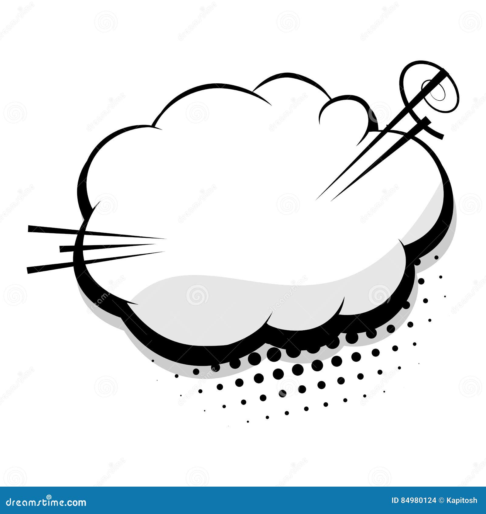 Blank Template Comic Speech Cloud Bubble Stock Vector - Illustration of ...
