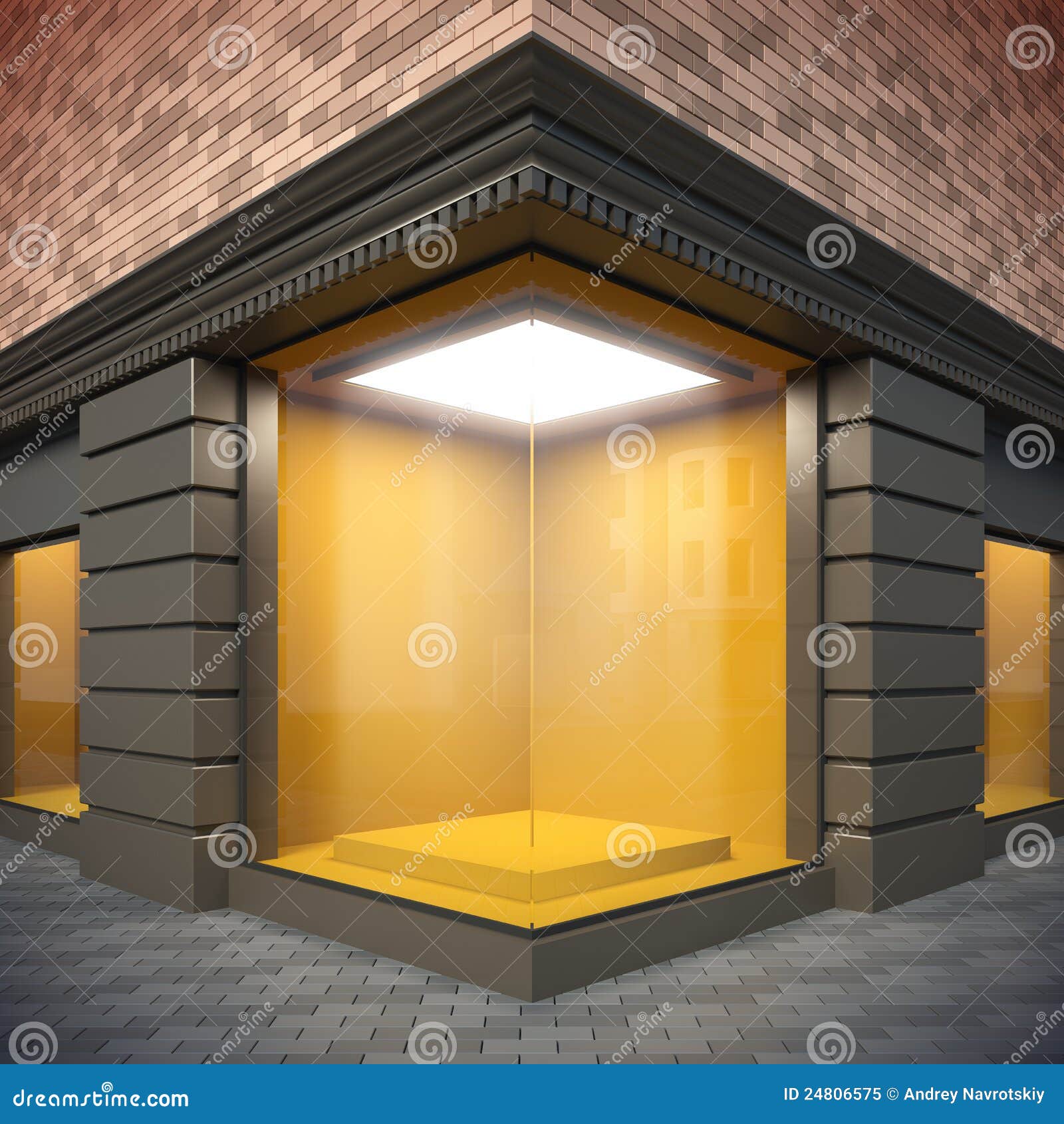 Blank Template Corner Showcase. Stock Illustration - Illustration of ...