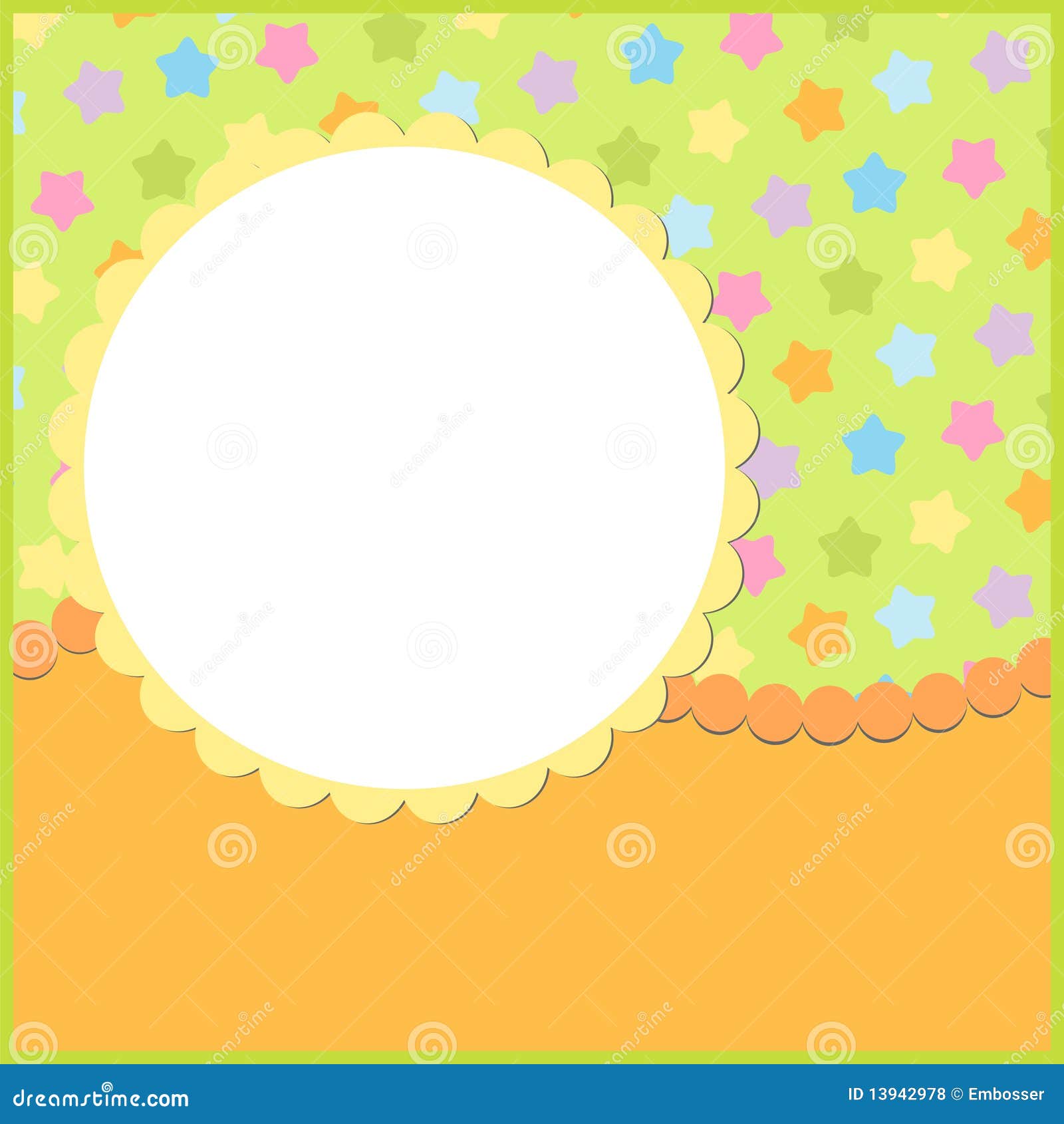 Blank Template for Greetings Card Stock Vector - Illustration of sample ...