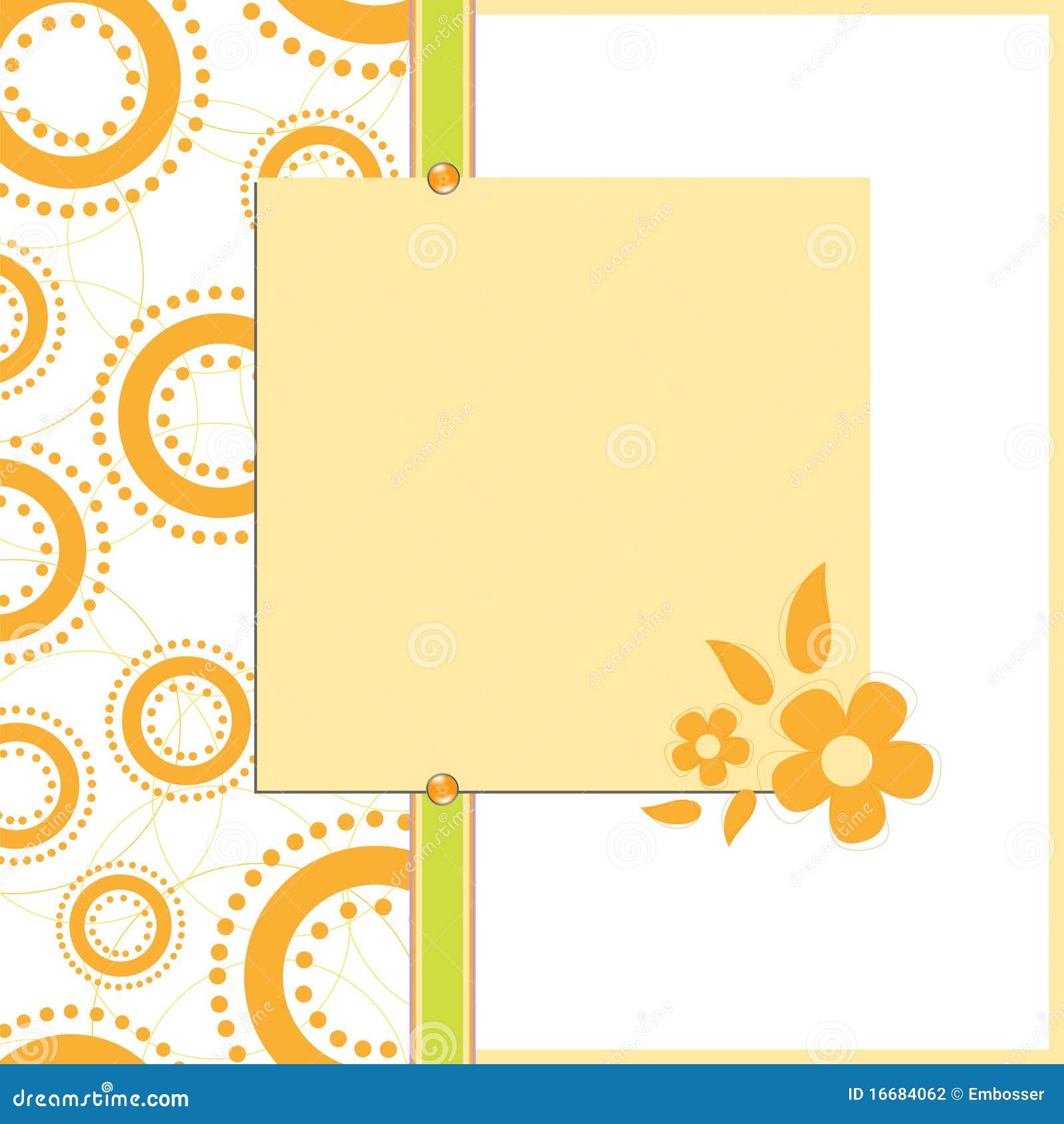 Blank Template for Greetings Card Stock Vector - Illustration of design ...