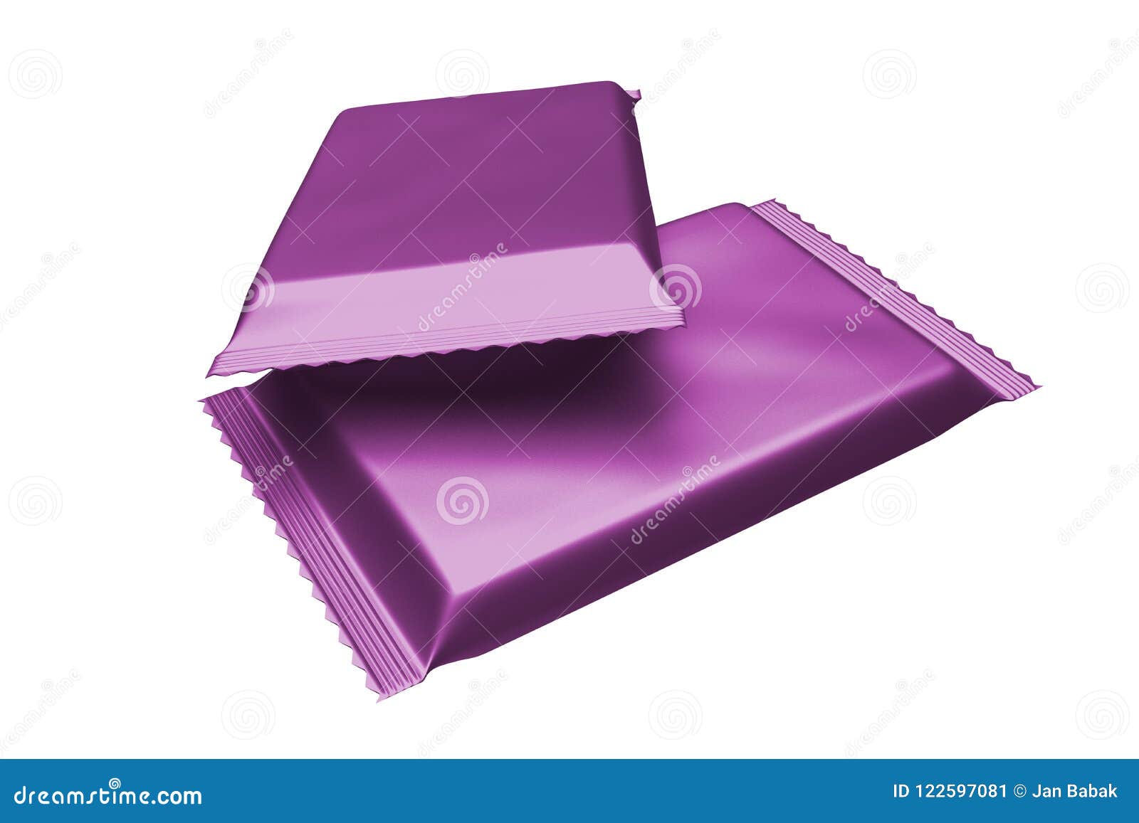 Blank Template Package for Pink Snack, Chocolate or Candy. Plastic Pack ...