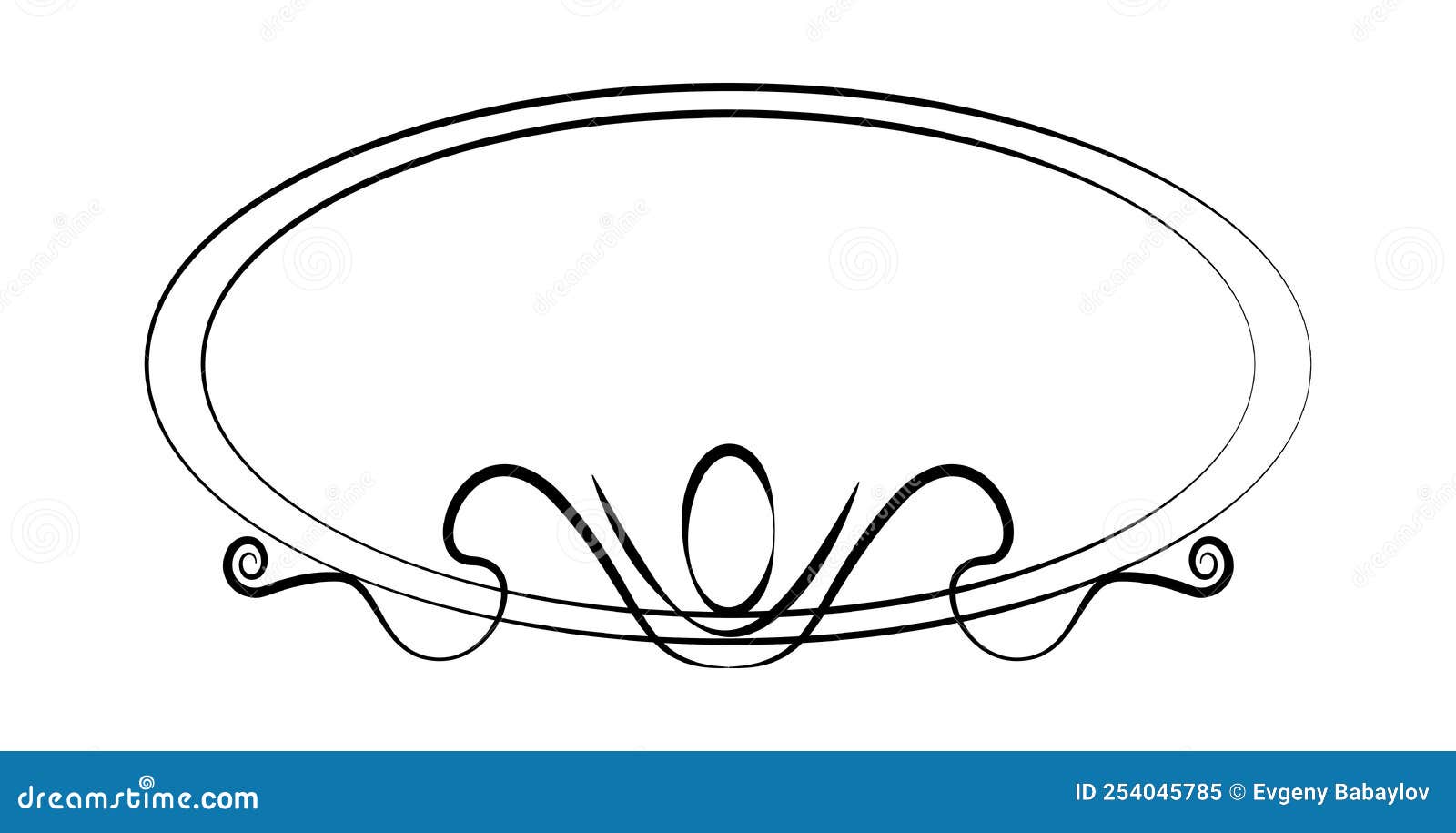 Blank Template for Text, Isolated Text Box, Vector Ornaments Stock ...