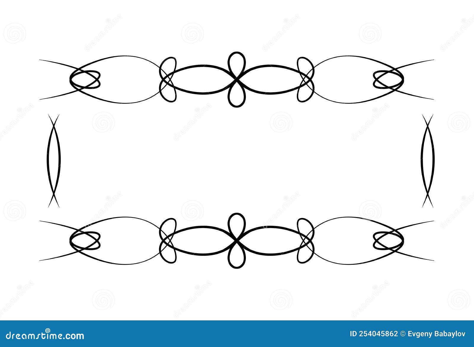 Blank Template for Text, Isolated Text Box, Vector Ornaments Stock ...