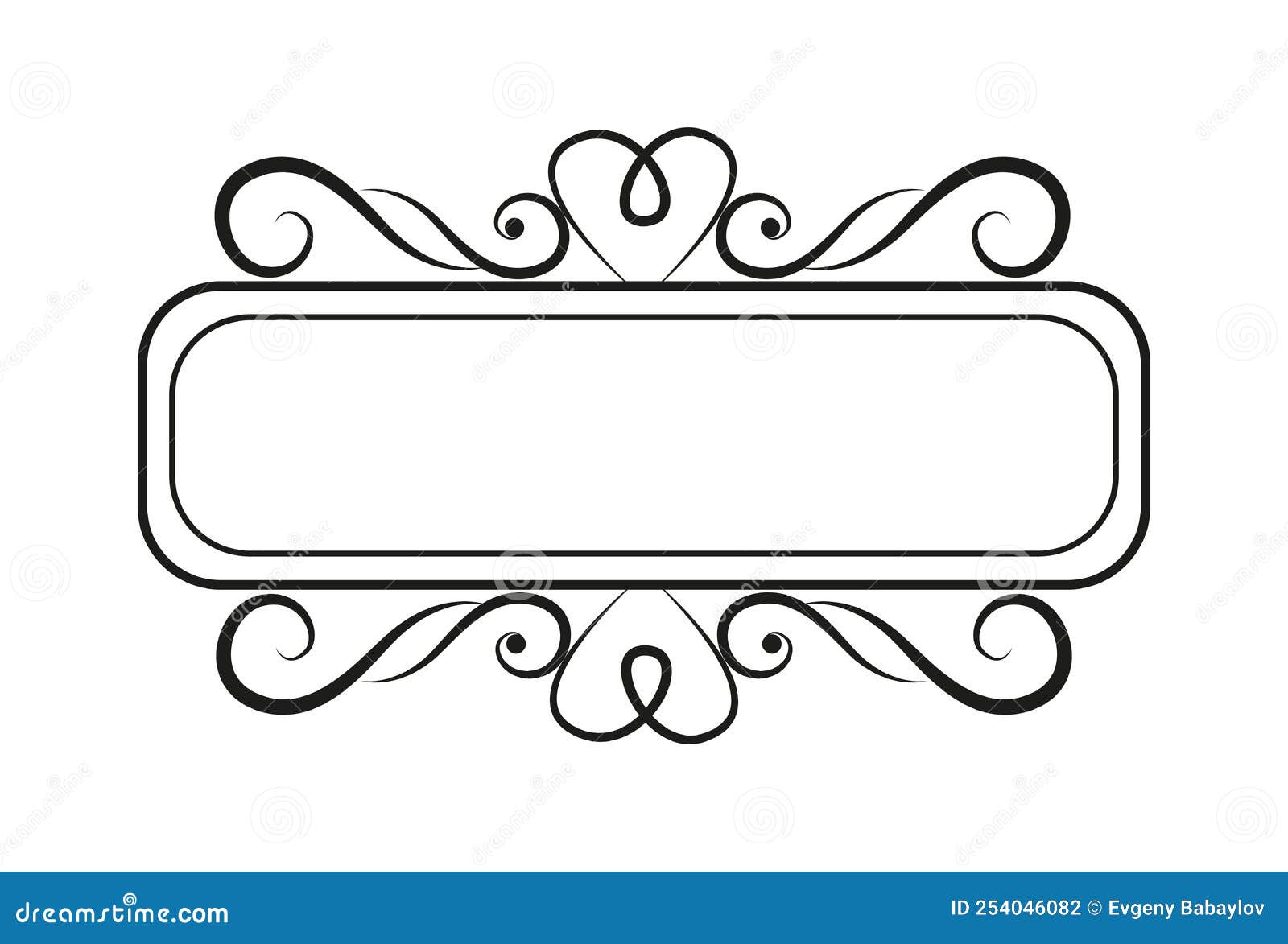 Blank Template for Text, Isolated Text Box, Vector Ornaments Stock ...