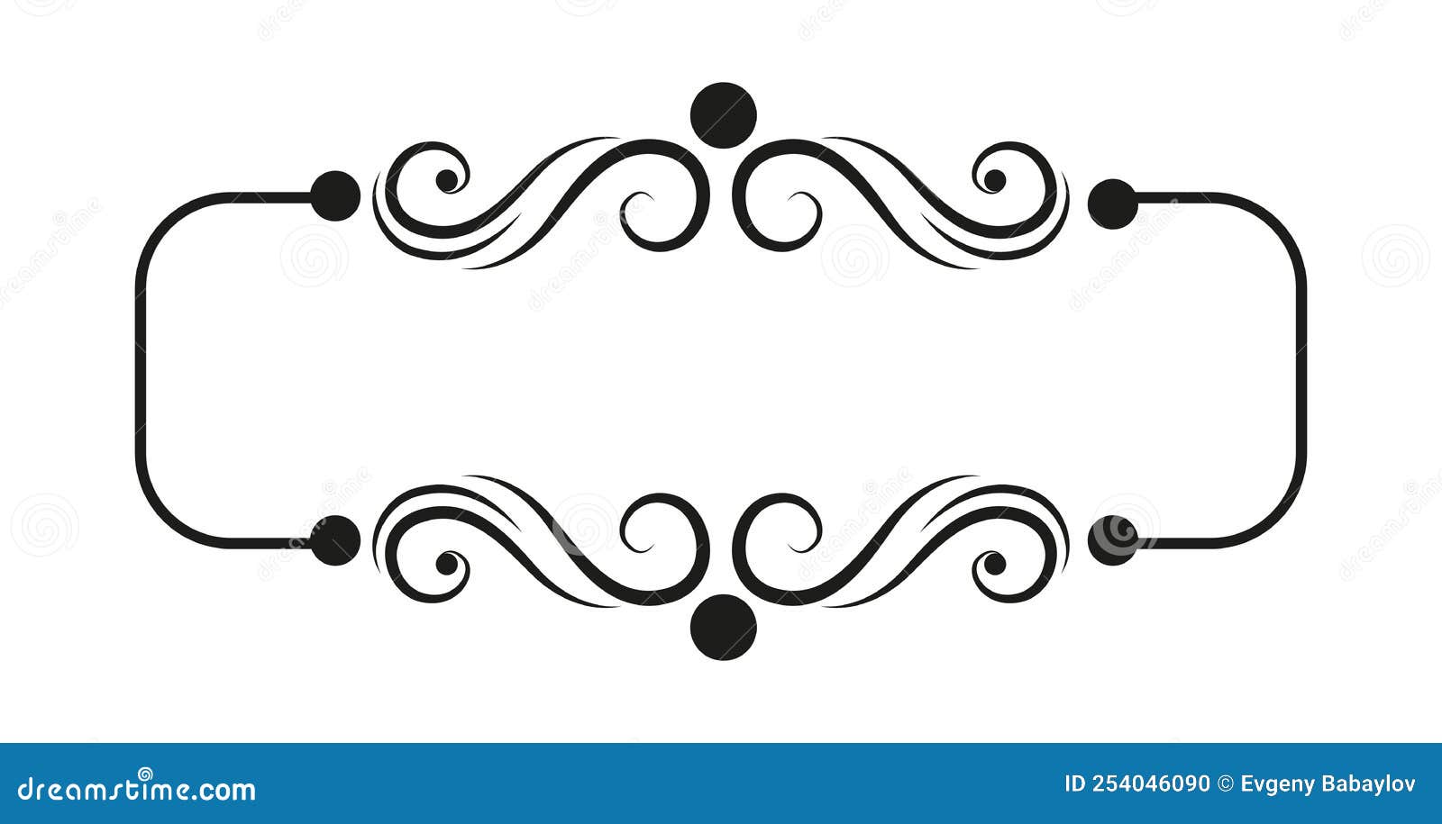 Blank Template for Text, Isolated Text Box, Vector Ornaments Stock ...