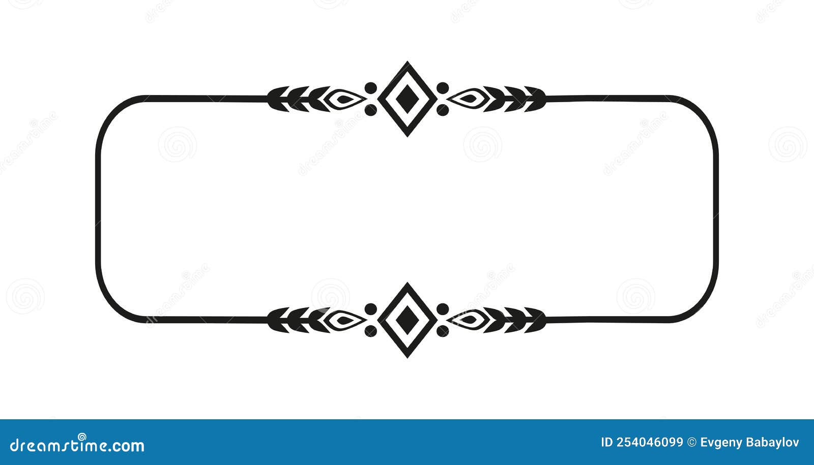 Blank Template for Text, Isolated Text Box, Vector Ornaments Stock ...