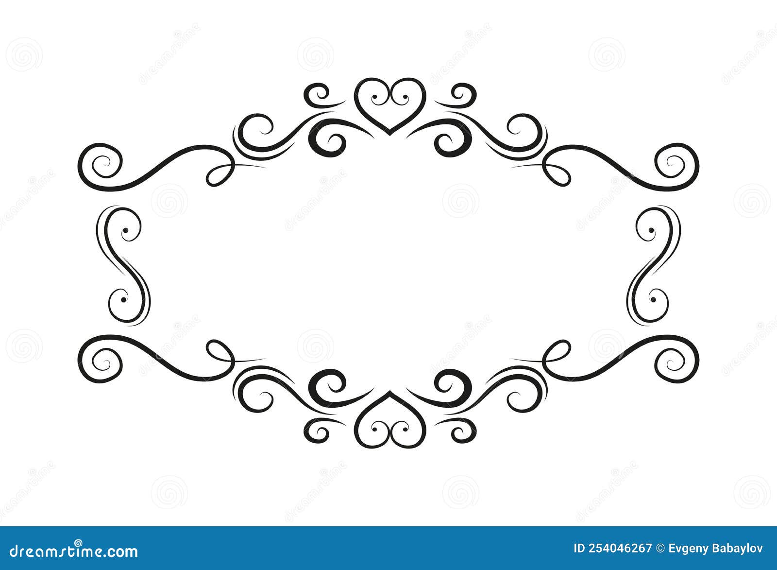 Blank Template for Text, Isolated Text Box, Vector Ornaments Stock ...