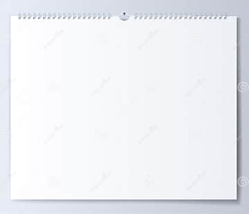 Blank Template Wall Calendar for Spring Stock Vector - Illustration of ...