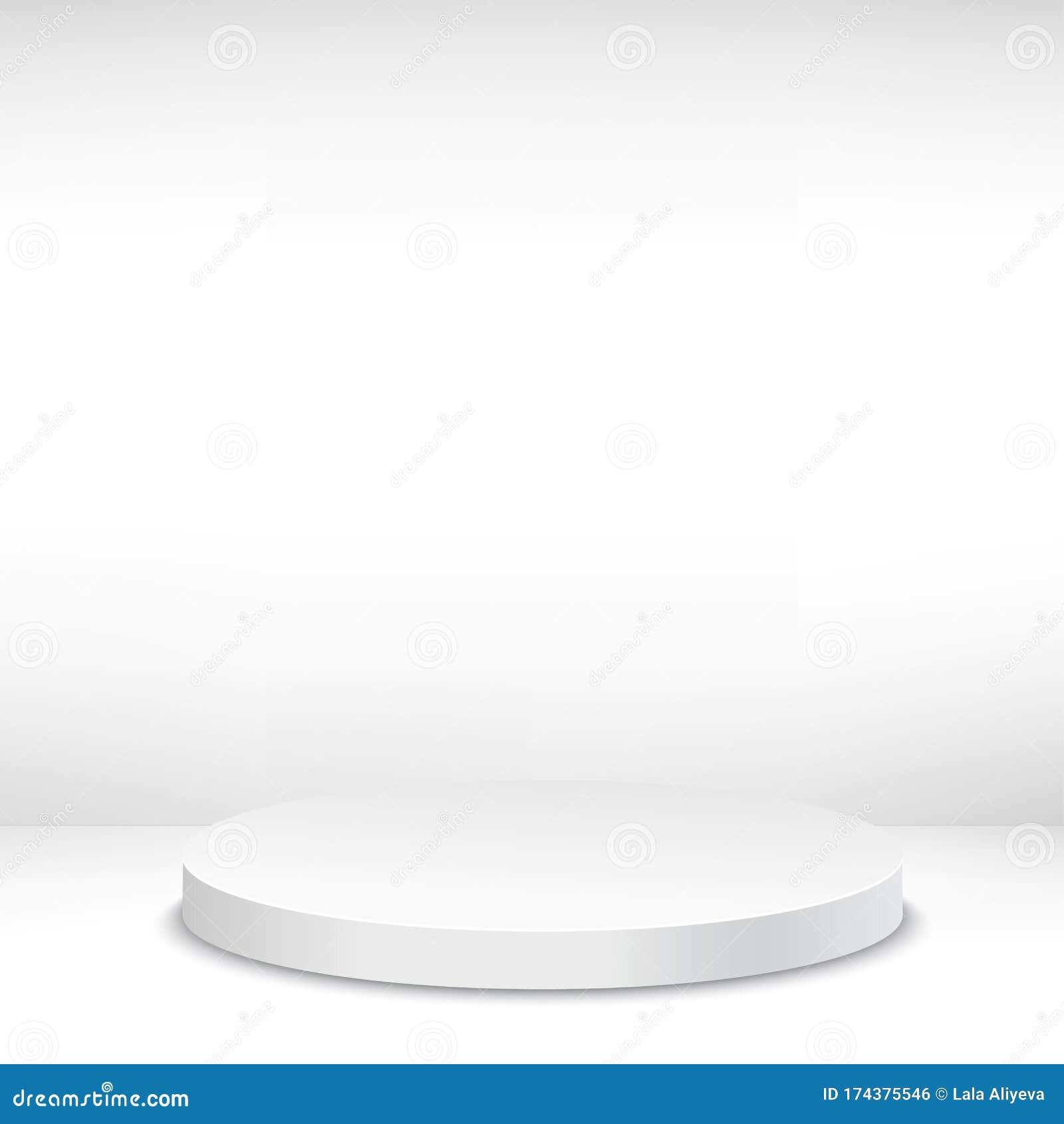 Blank Template of White Podium, Scene. Vector Illustration Stock Vector ...
