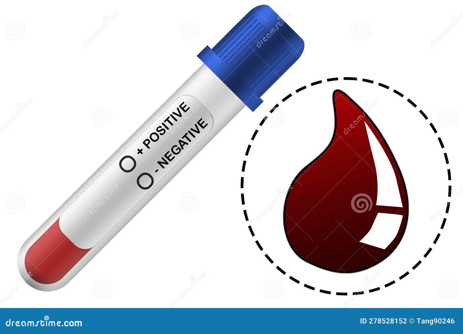 Blank Test Tube with Positive and Negative Selection Stock Illustration ...