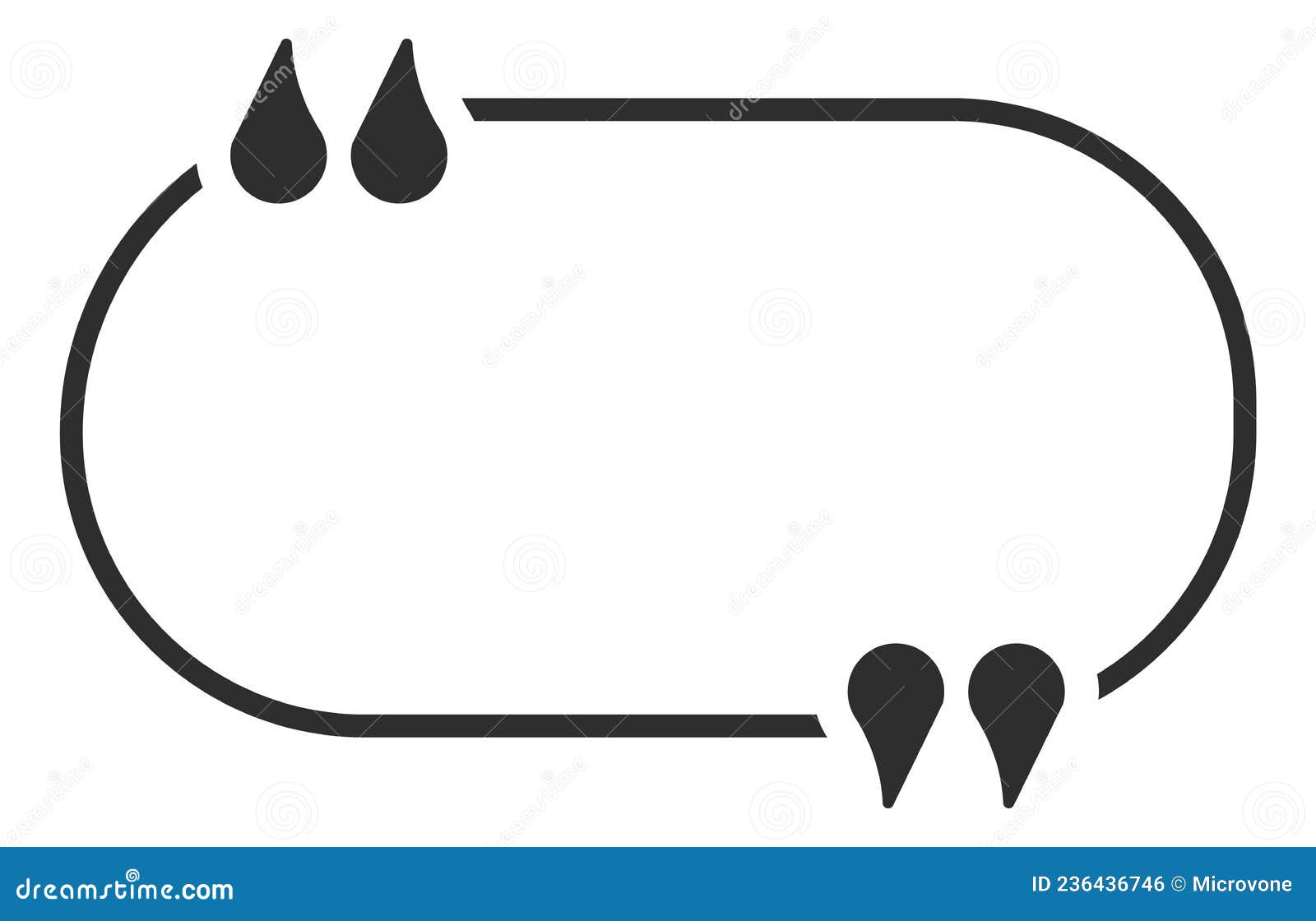 Blank Text Frame with Quote Brackets. Message Citation Template Stock ...