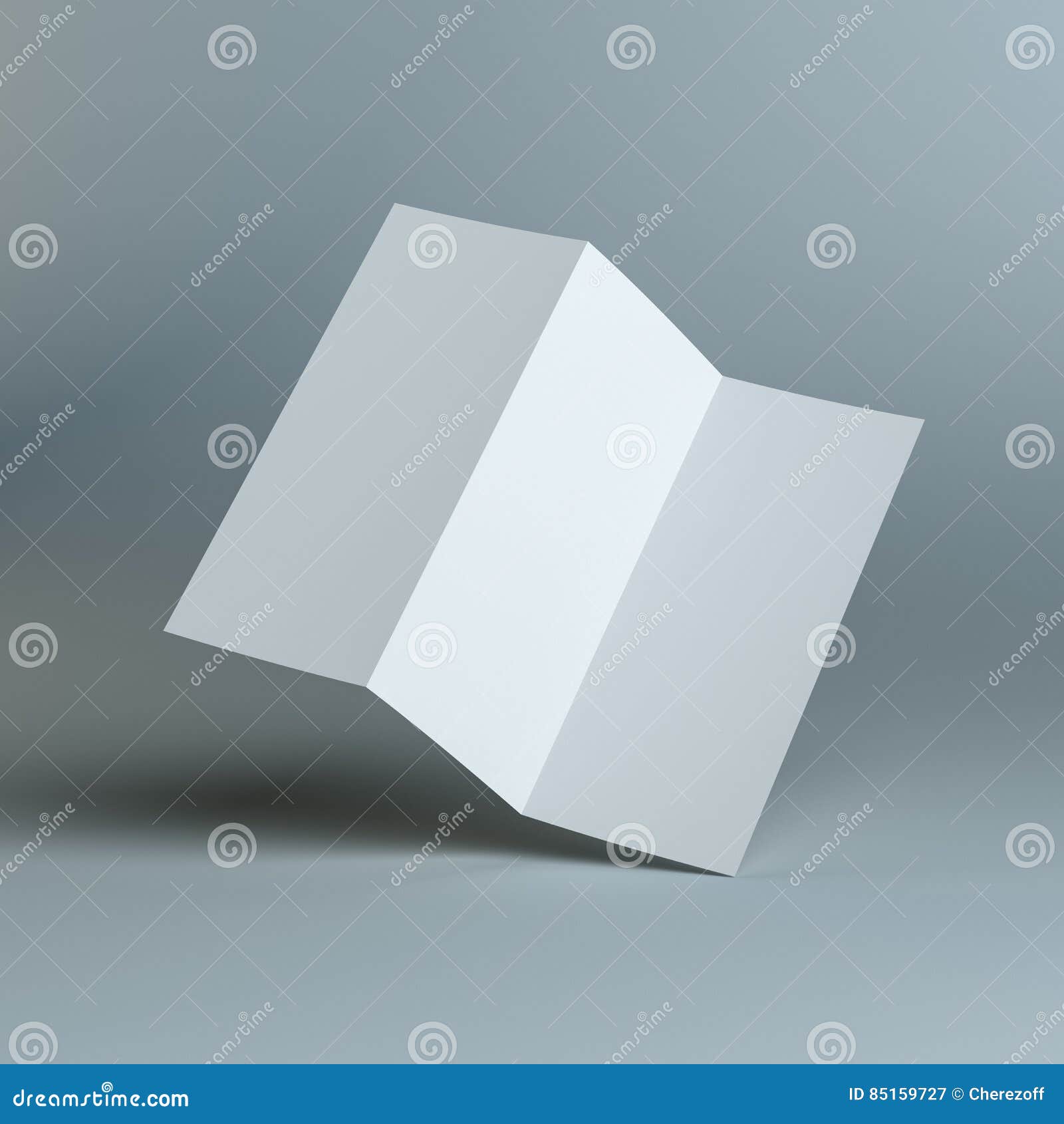 Blank Three Fold Template Paper Stock Illustration - Illustration of ...