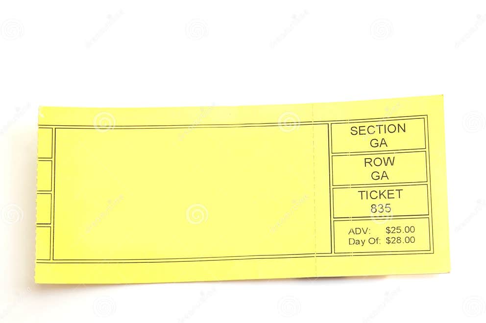 Blank ticket stock image. Image of patron, ticket, purchase - 1251431