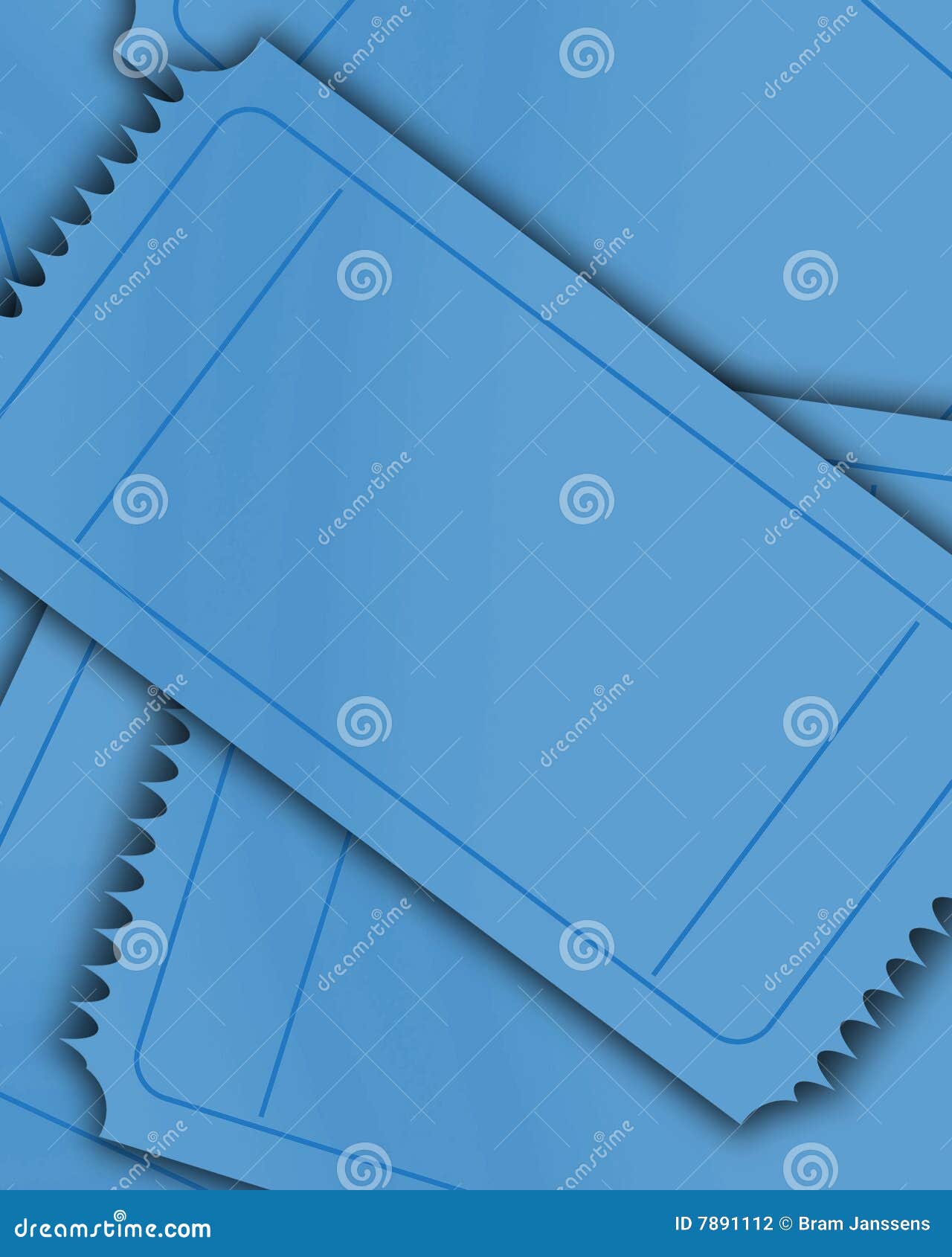 Blue Movie Ticket Clipart