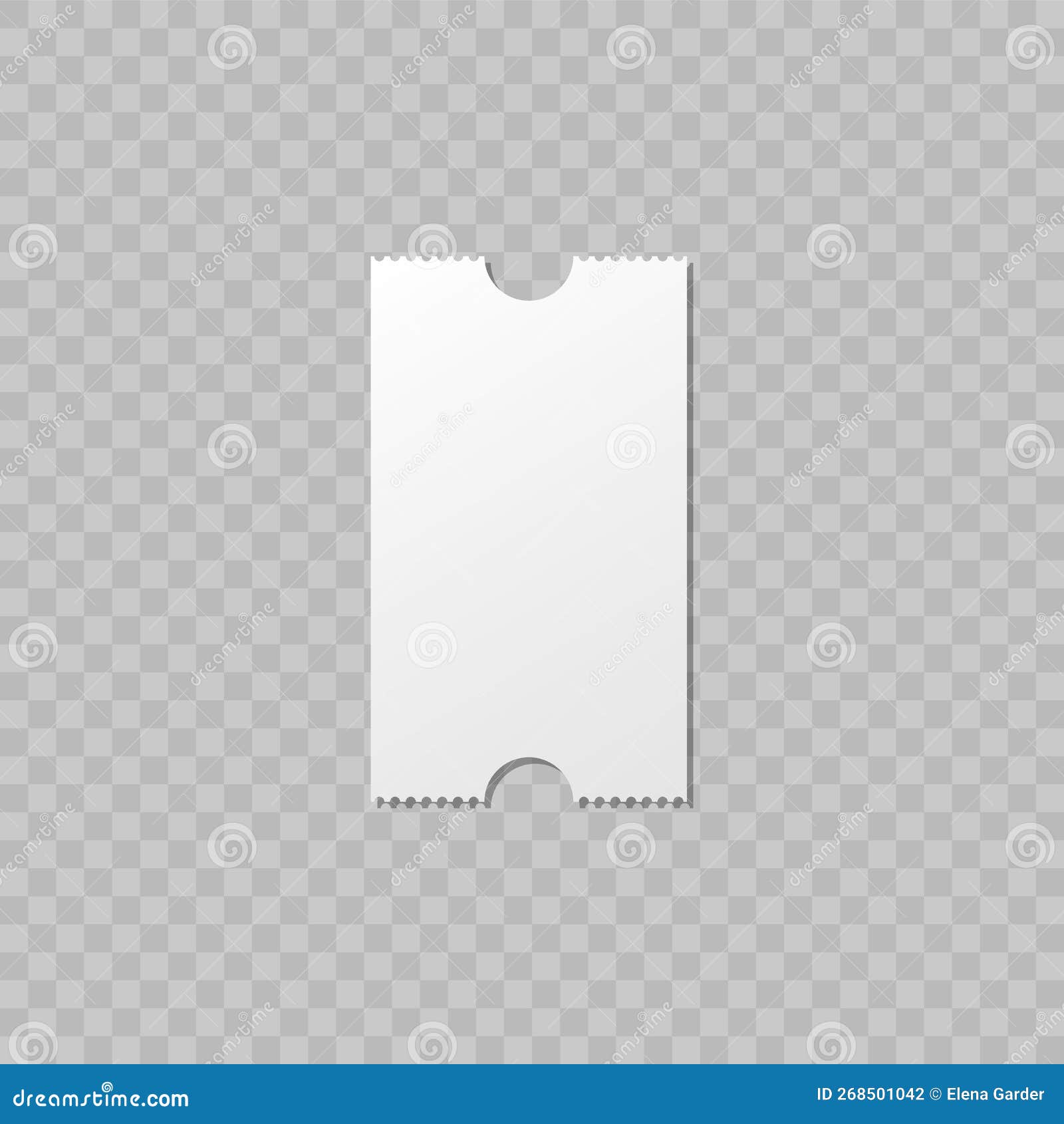 Blank Ticket Mockup Template. Movie Lottery Realistic Blank Tickets ...