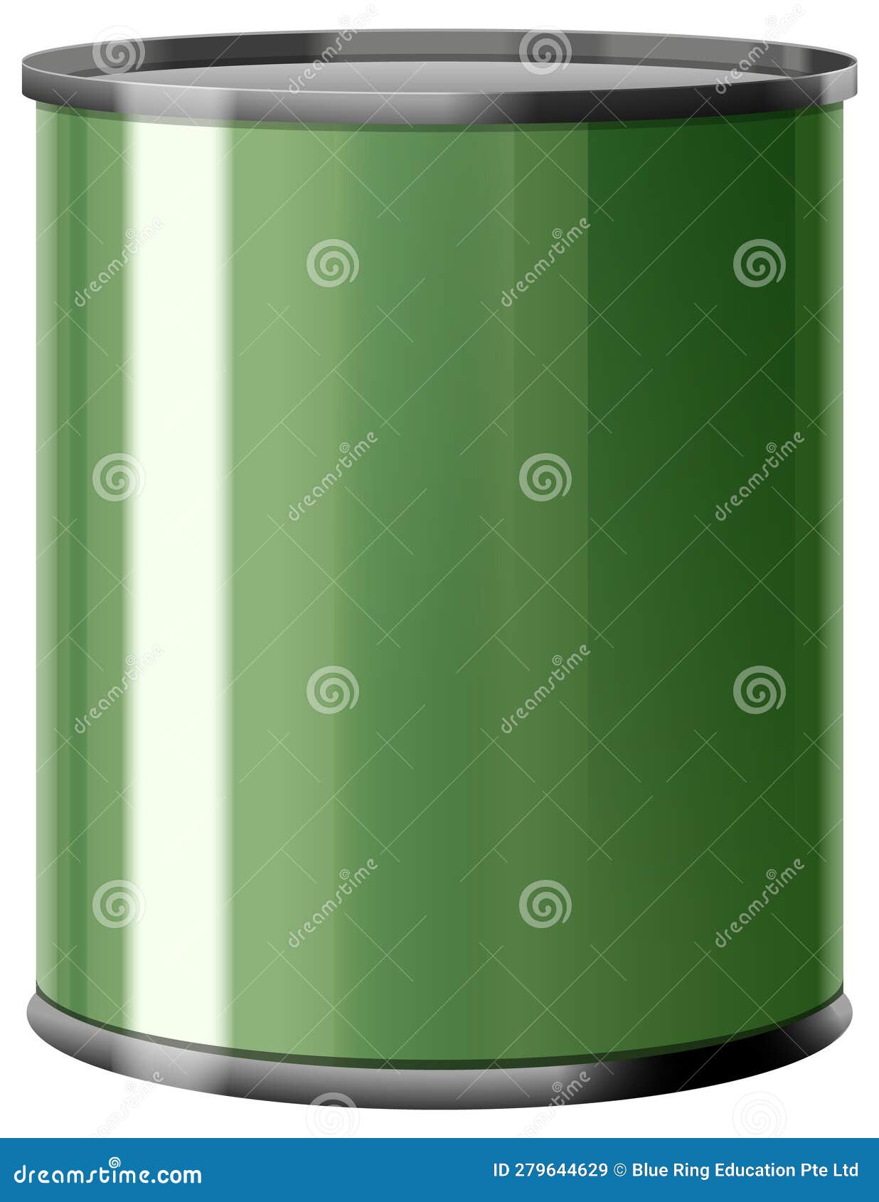 Blank Tin Can Template for Label Design Stock Vector - Illustration of ...