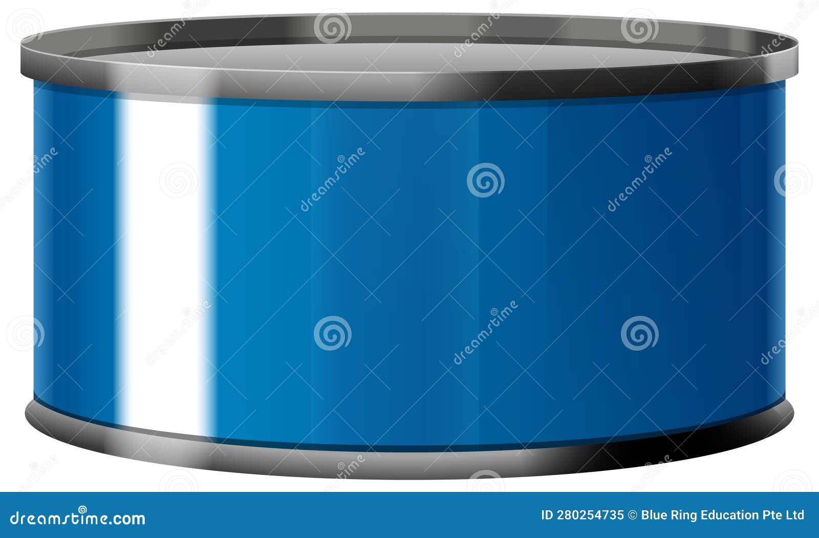 Blank Tin Can Template for Label Design Stock Vector - Illustration of ...