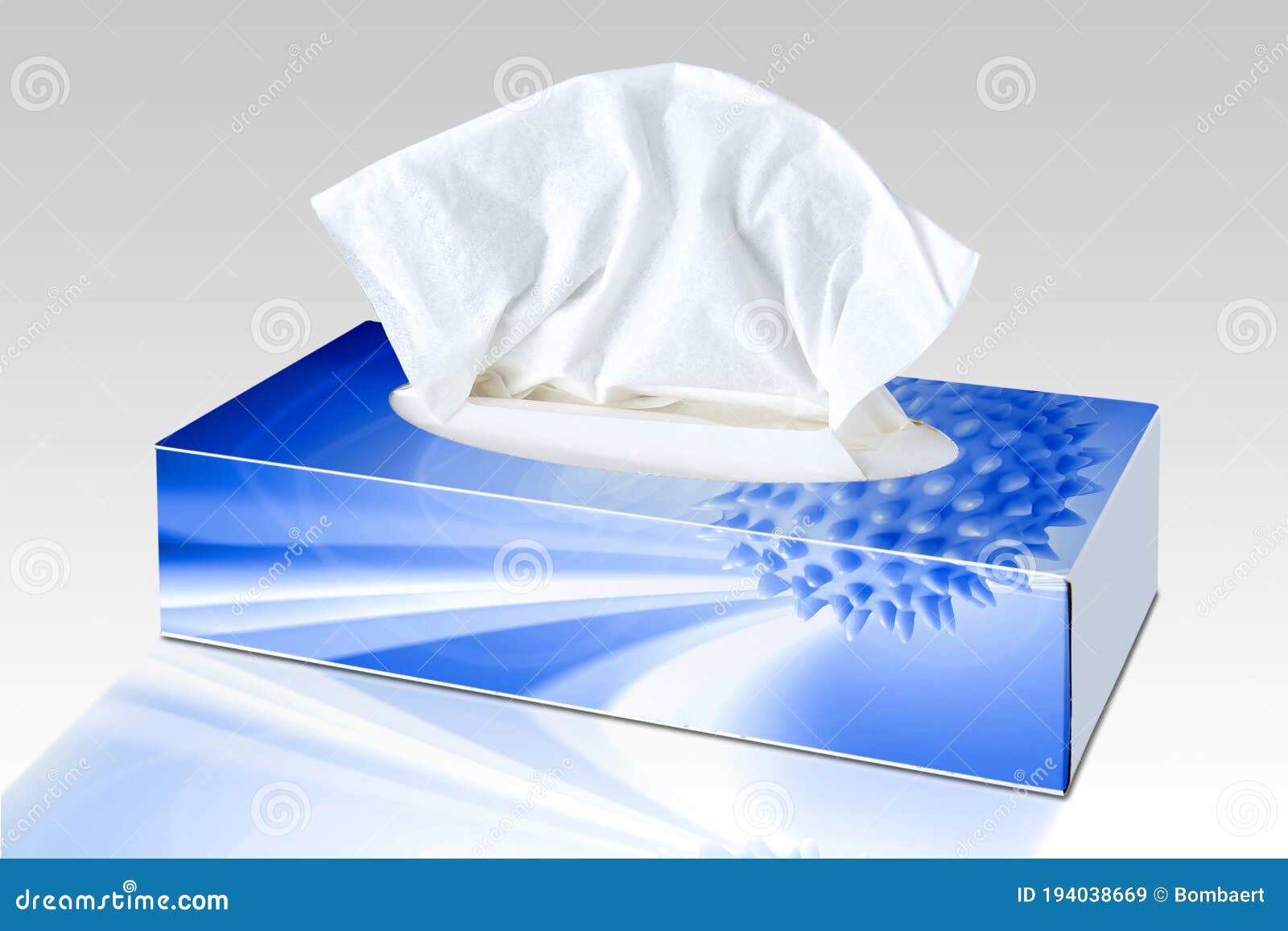 Tssue from Cosmetic Tissues Box Illustrated with Covid Design Stock ...