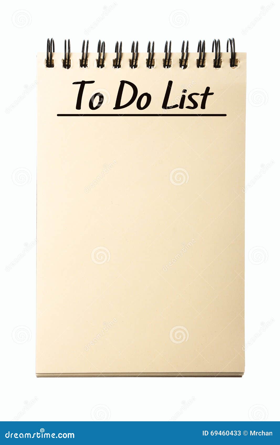 Blank To Do List stock image. Image of note, notebook - 69460433