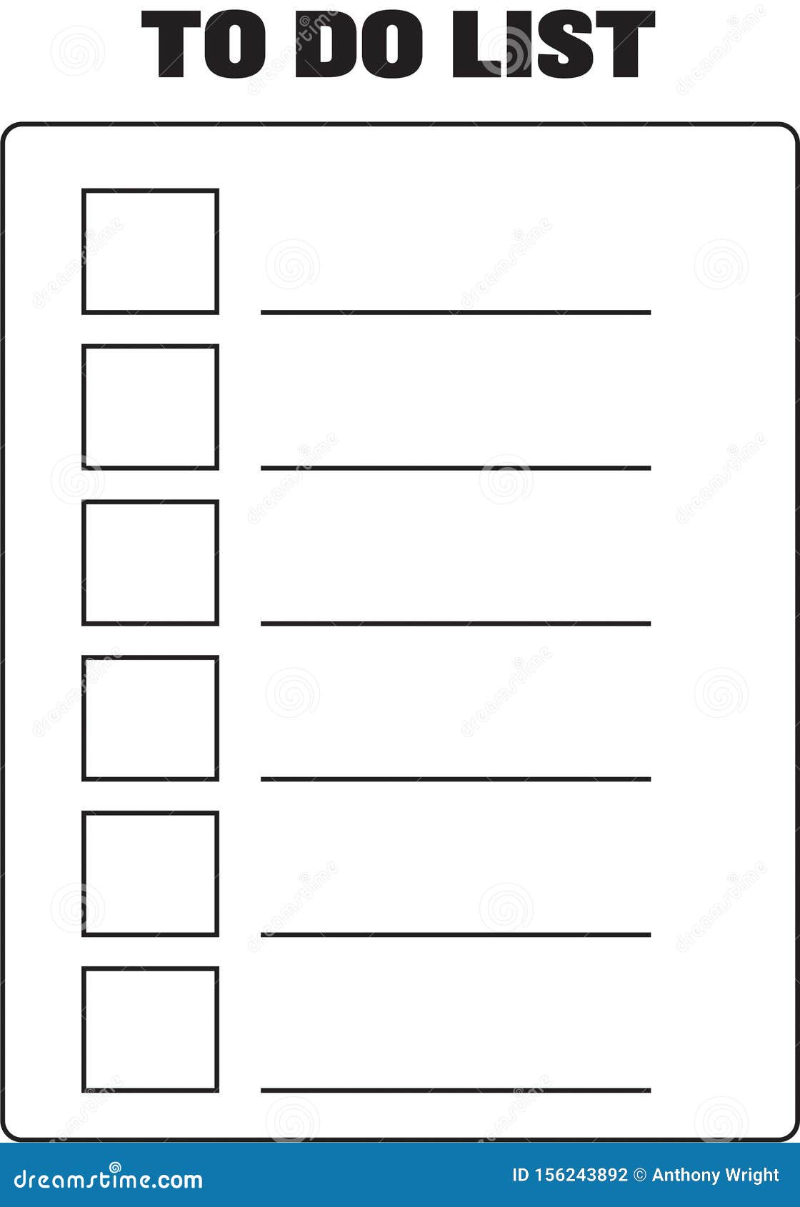 Blank To Do List Printable
