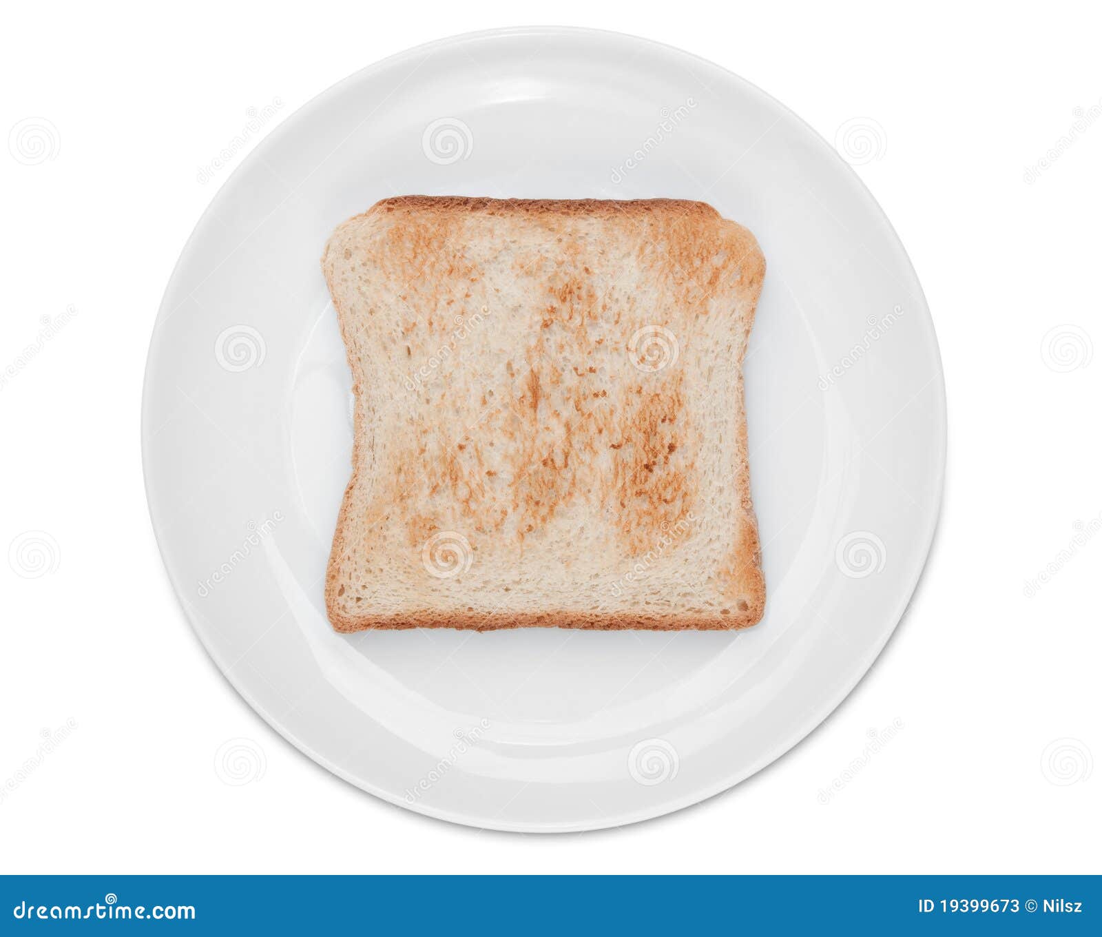 Blank toast on plate stock image. Image of crisp, bread - 19399673