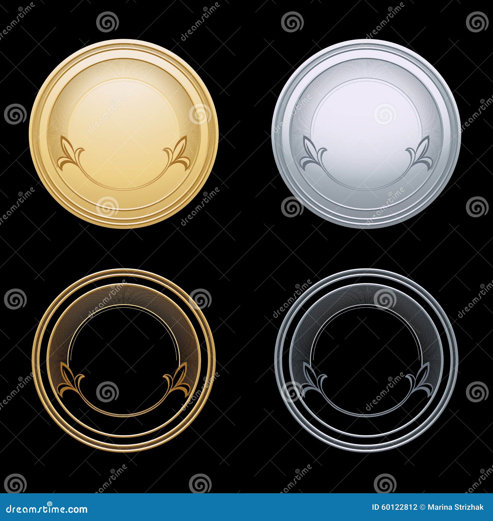 Blank Token, Vector Illustration Stock Vector - Illustration of empty ...