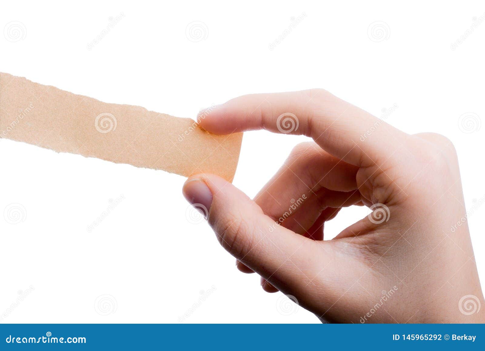 Blank Torn Notepaper in Hand Stock Photo - Image of paper, human: 145965292
