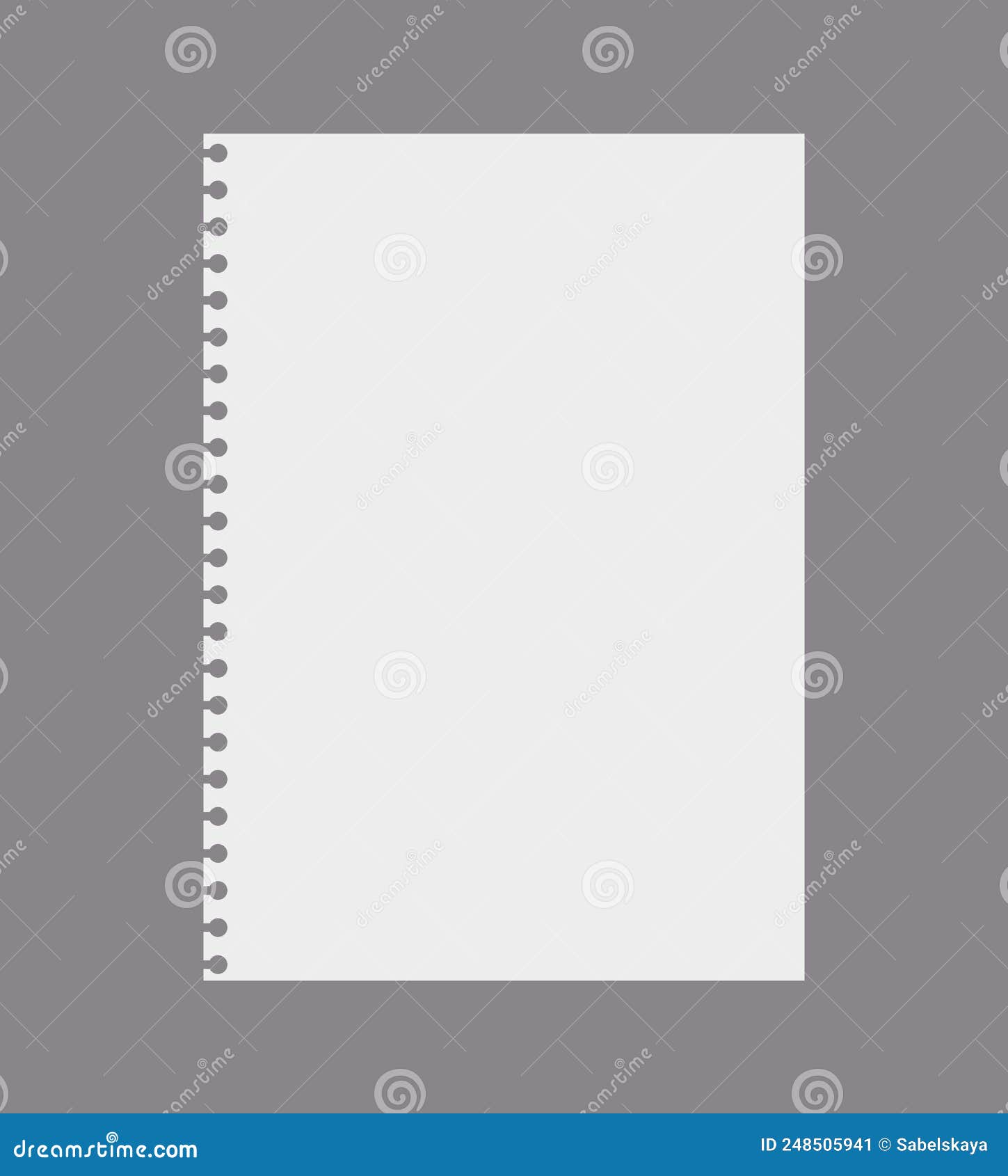 Blank Torn Page from Notebook or Notepad Realistic Vector Illustration ...