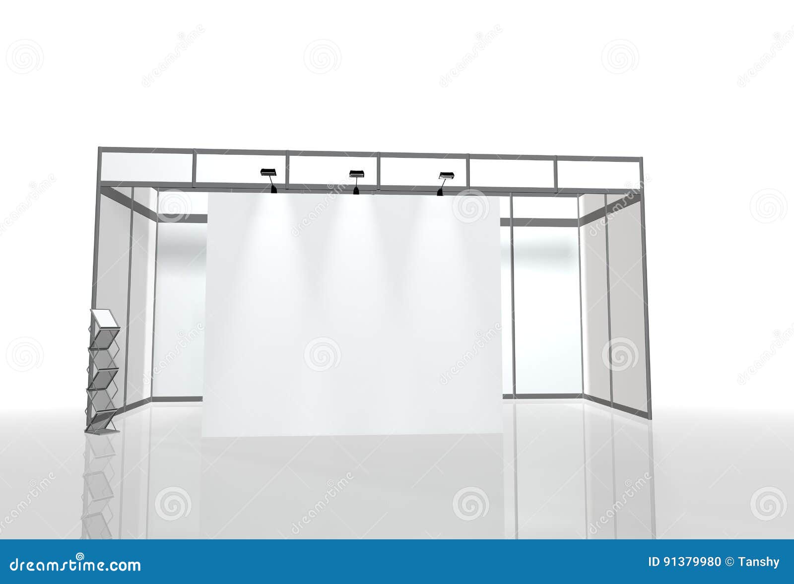 Blank Trade Trade Show Booth for Designers 3D Rendering Stock ...