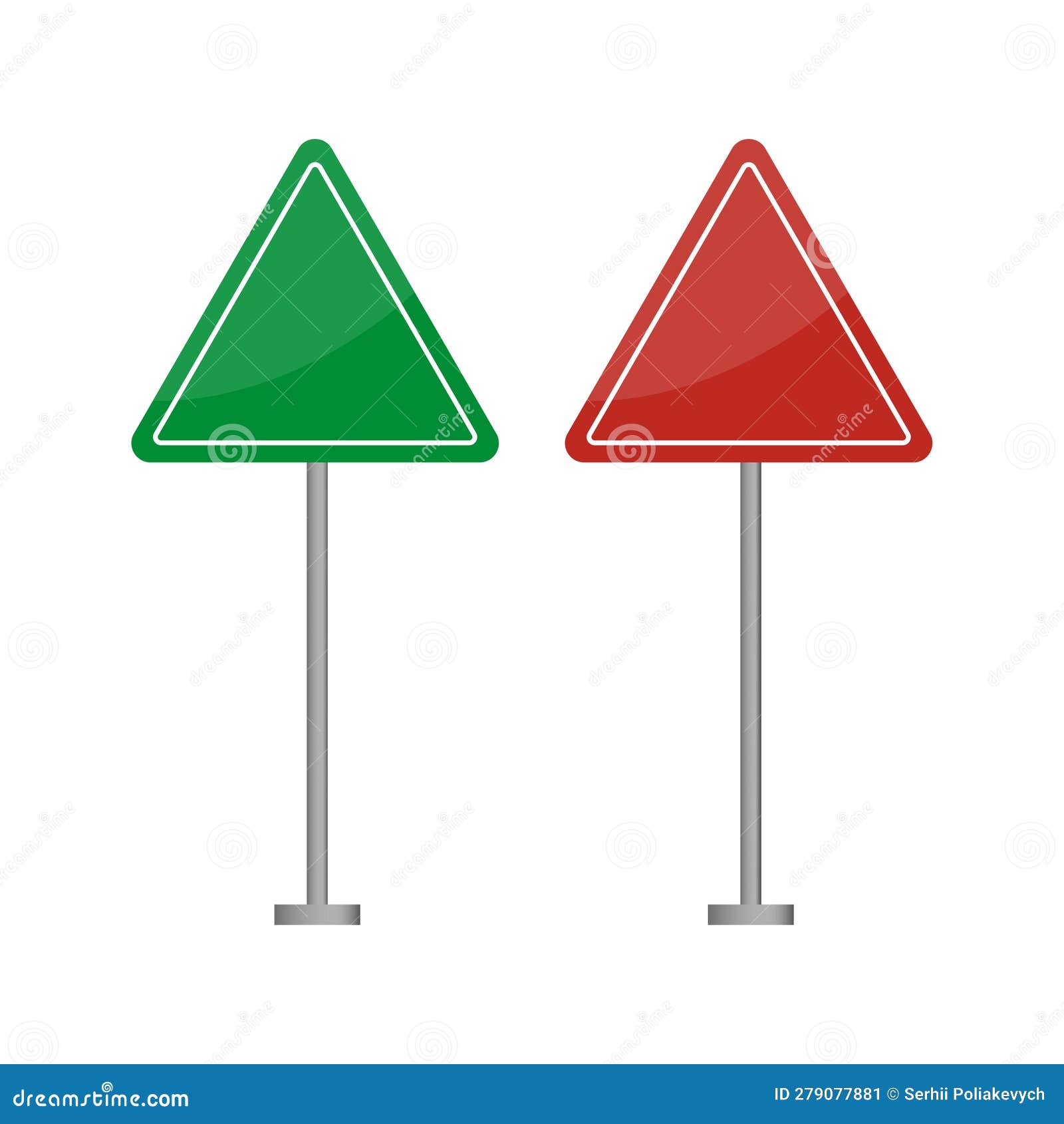 Blank Traffic Sign Set. Easy To Edit Vector Image. Vector Illustration ...