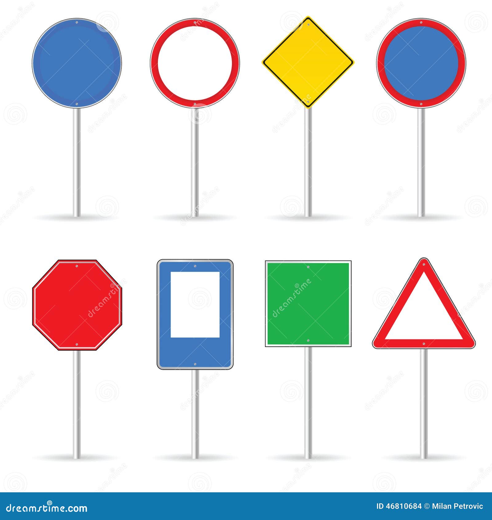 Blank Isolated Sign Traffic Yellow Stock Illustrations – 3,768 Blank ...